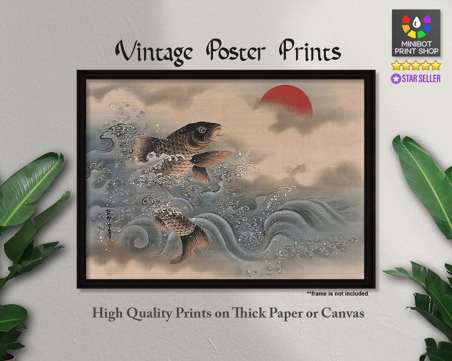 POSTER Fish Art, Japanese Art Print, Japanese Wall Decor, Vintage ...