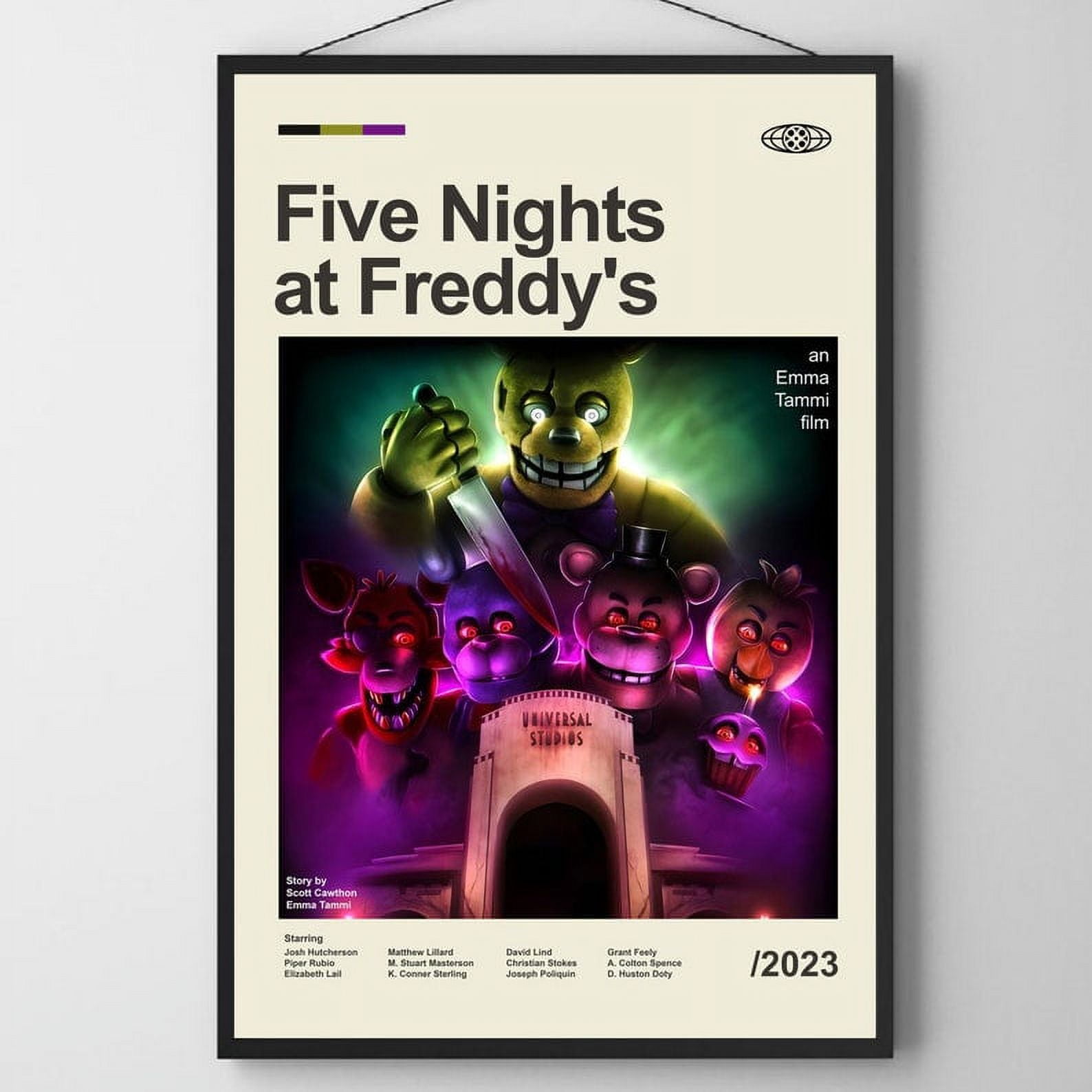 POSTER Five Nights at Freddy's Poster, FNAF Movie Poster, Retro Movie ...