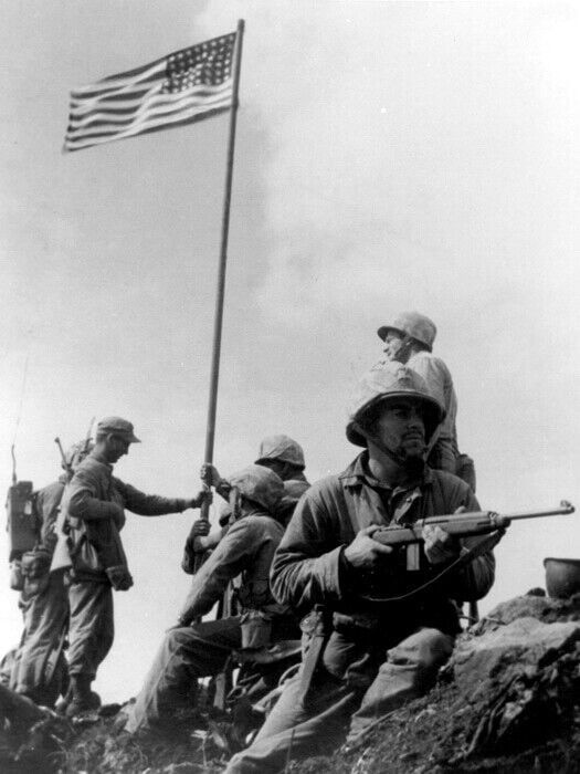 POSTER Flag on Iwo Jima US Army Troops Soldiers War WW2 WALL POSTER ...