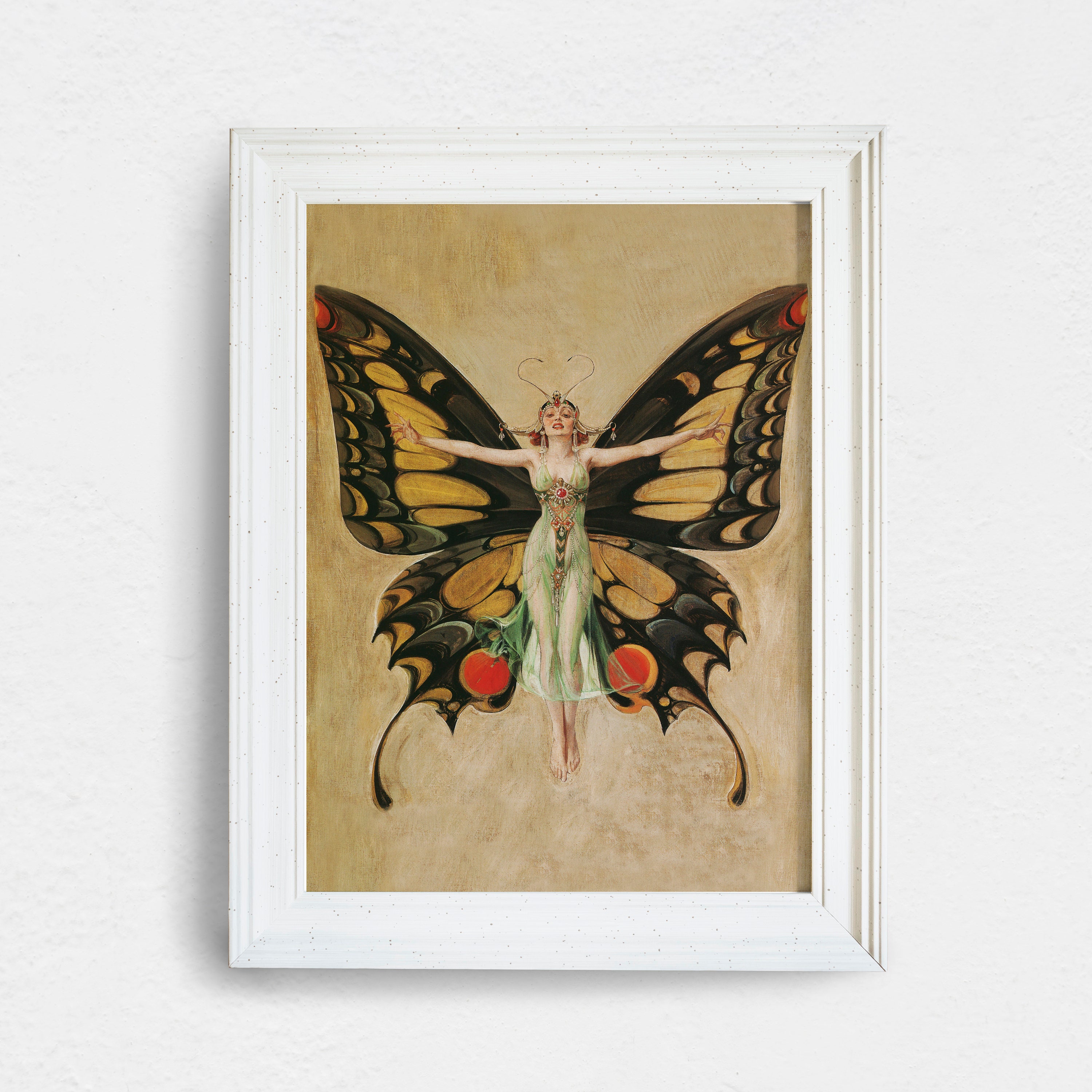 POSTER Flapper, Butterfly, Woman Portrait, Mythical Creature, -UNFRAMED ...
