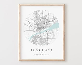 POSTER Florence Map Print, Florence Map Poster City Wall Art, Al Road ...