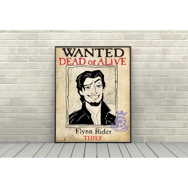 POSTER Flynn Rider Wanted Poster Tangled Poster Vintage Disney Movie ...