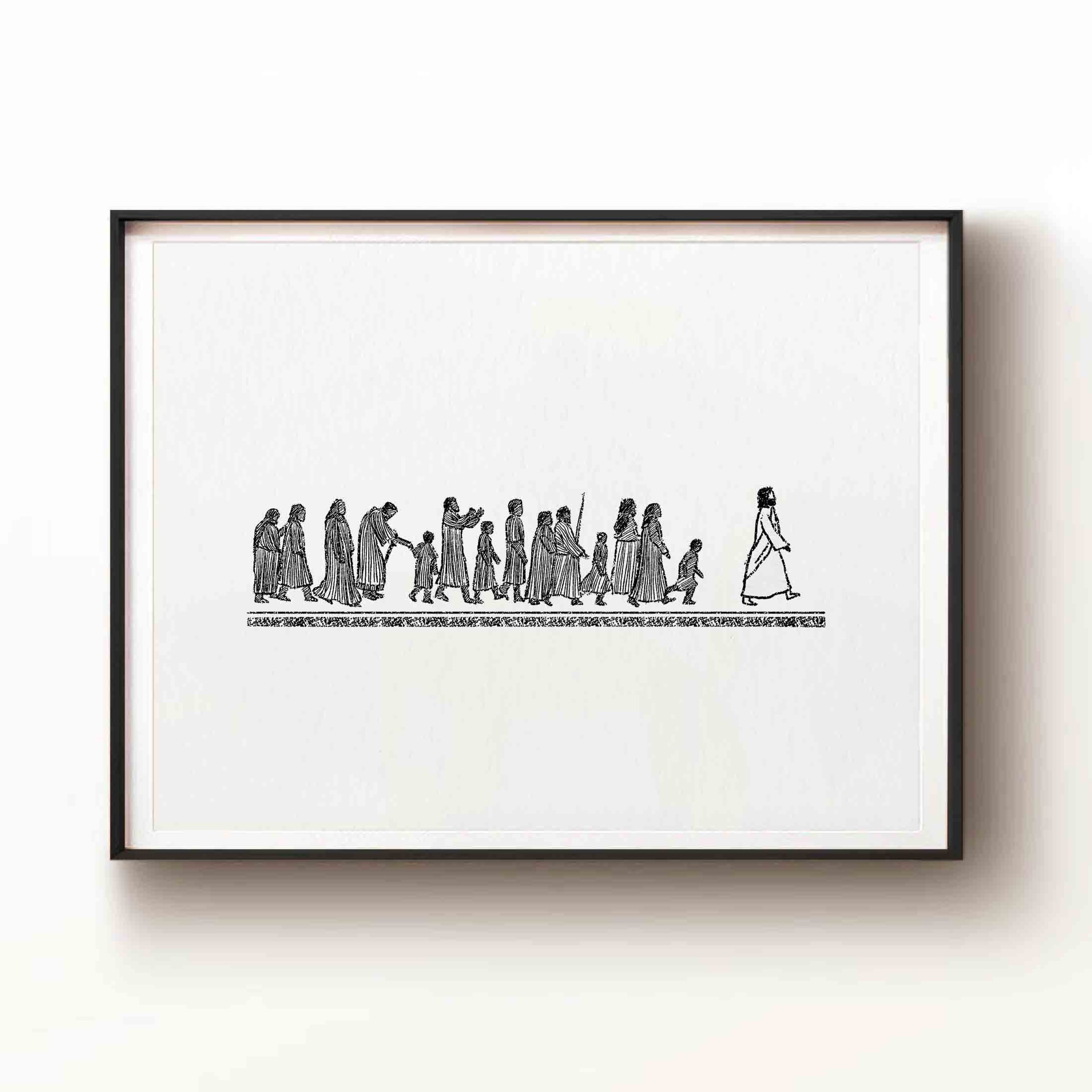 POSTER Follow Jesus Christ Come Follow Me Bible Art Minimalist Modern ...