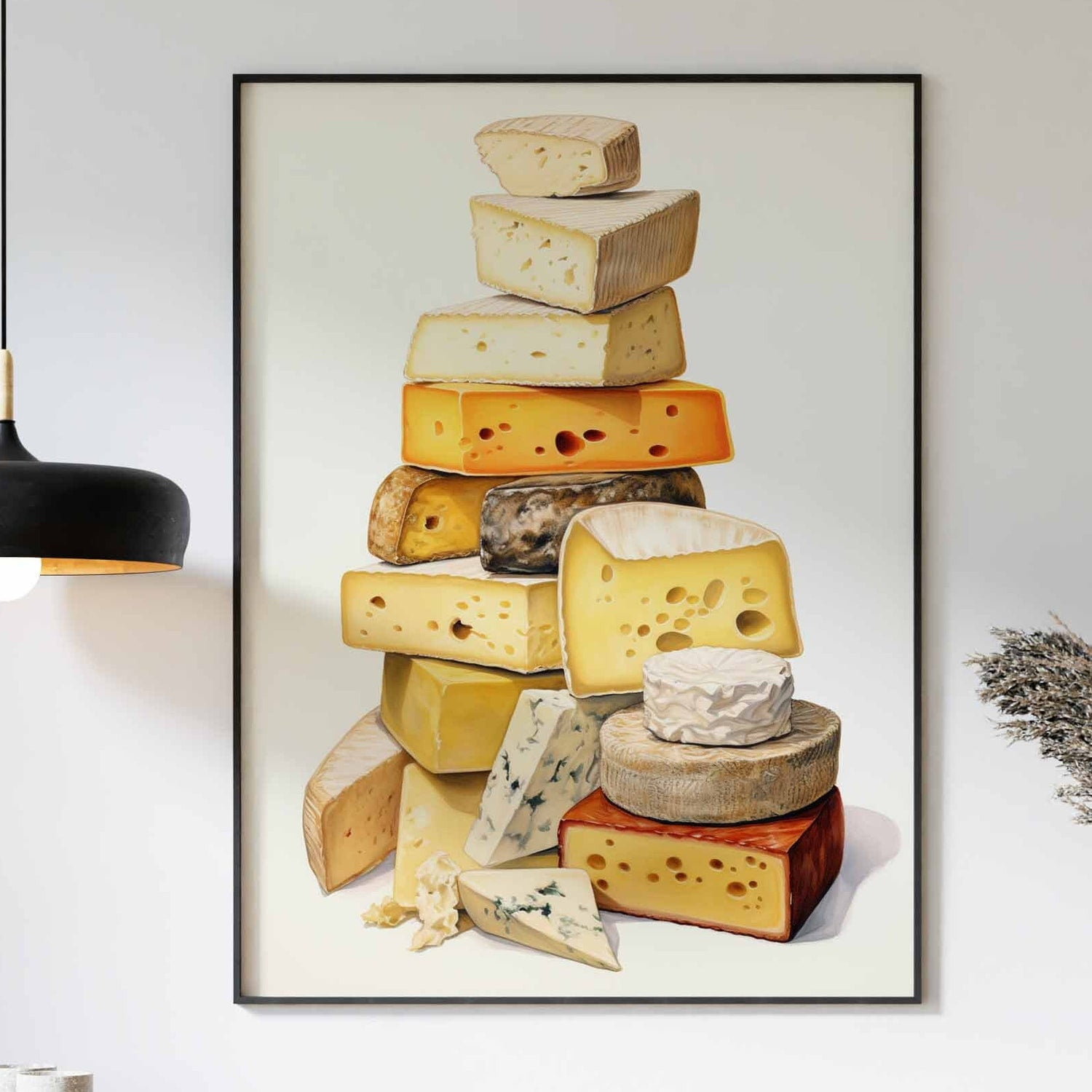 POSTER Food Print, Cheese Print, Kitchen Decor, Vintage Kitchen Art ...