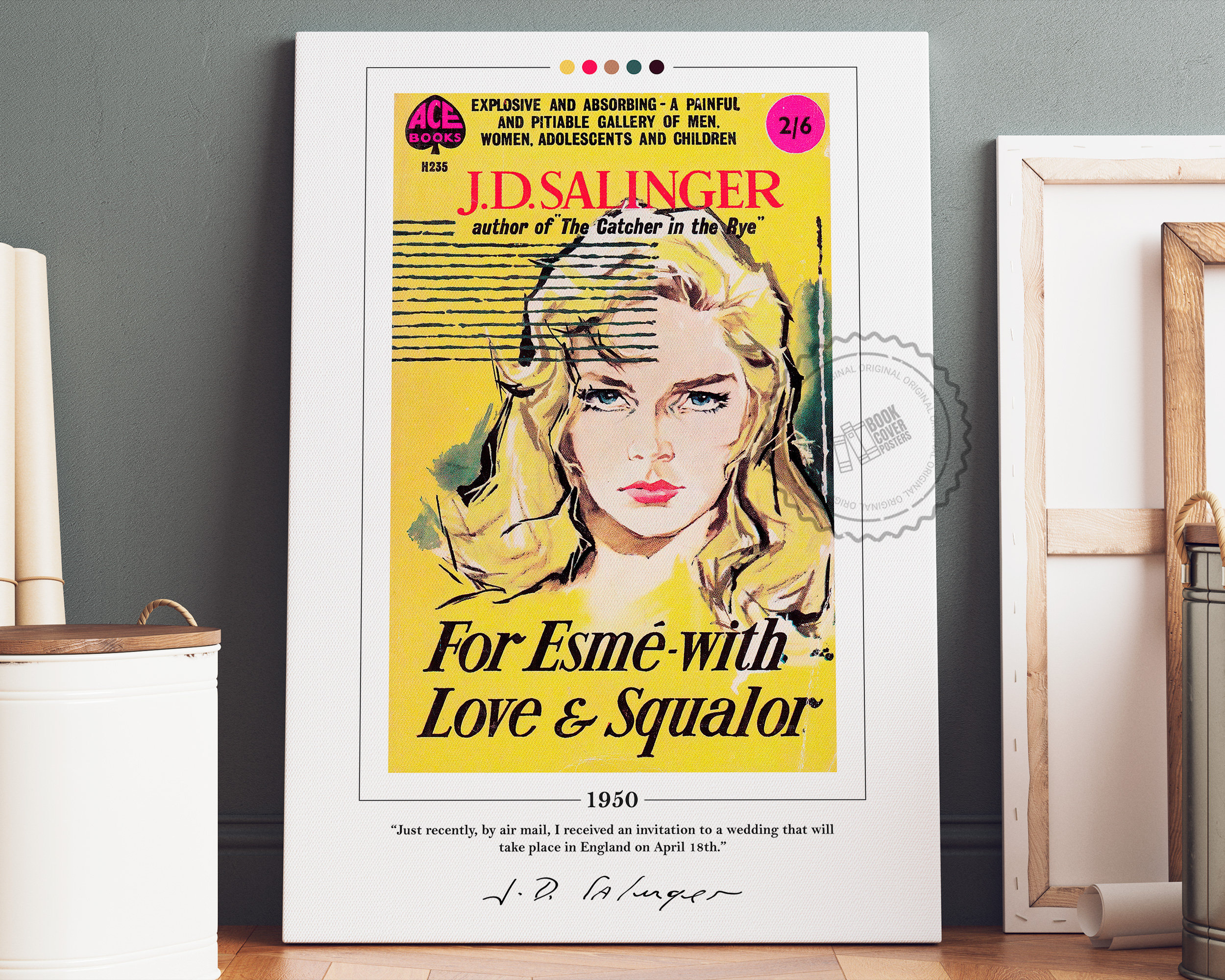 POSTER For Esme with Love and Squalor Book Cover Poster | J. D. Salinger, For Esme with Love and ...