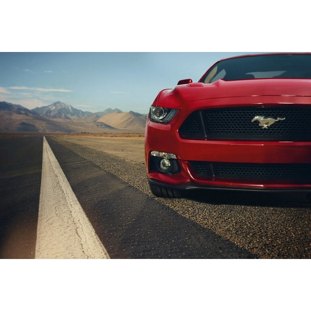 POSTER Ford Mustang GT Front Side View Wall Art Home Decor Poster ...