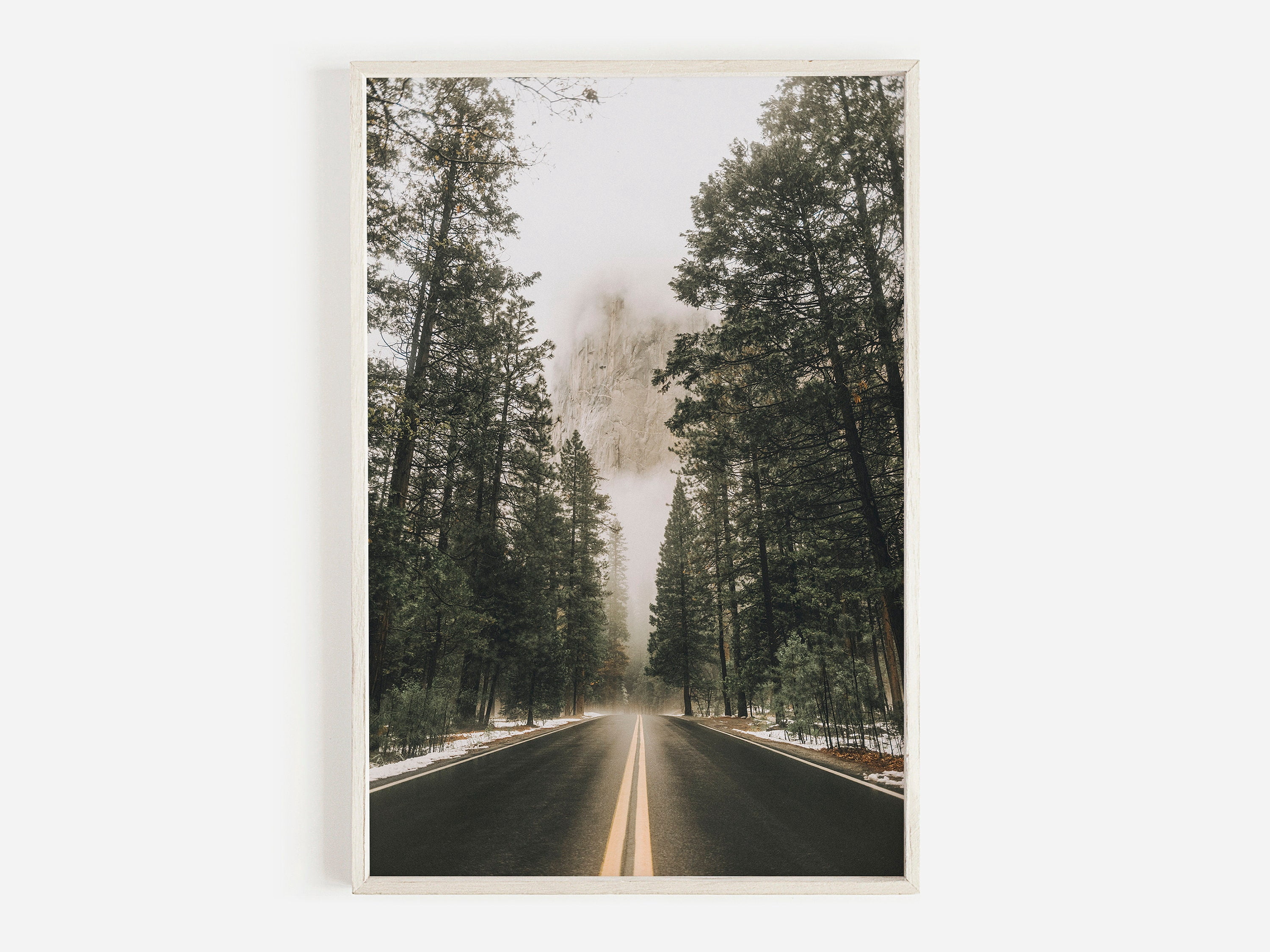 Poster Forest Road Photo, Mountain Wall Art, Highway Print, Yosemite ...