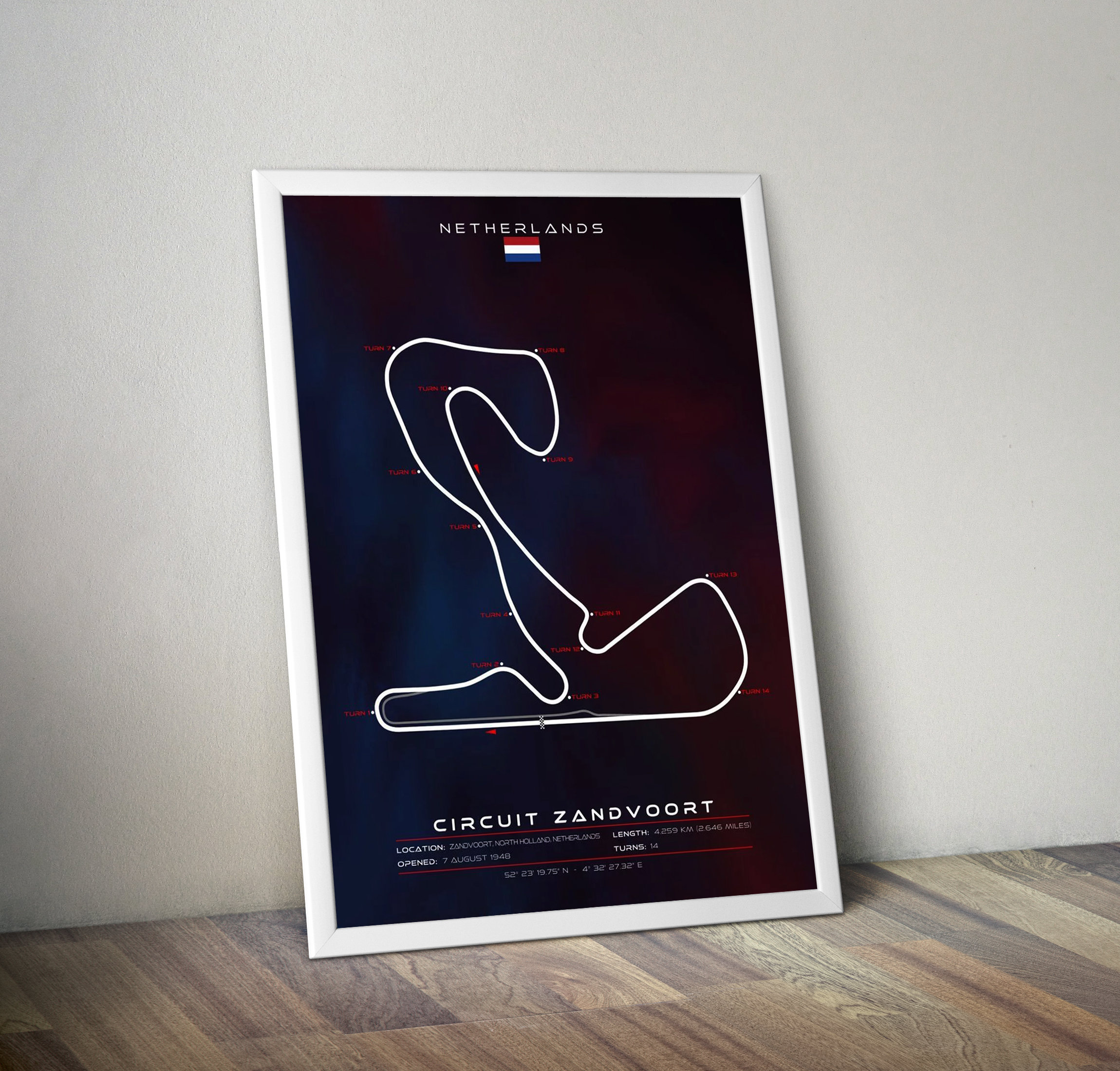 POSTER Formula 1 Circuit Zandvoort Poster F1 Poster F1 circuit poster ...