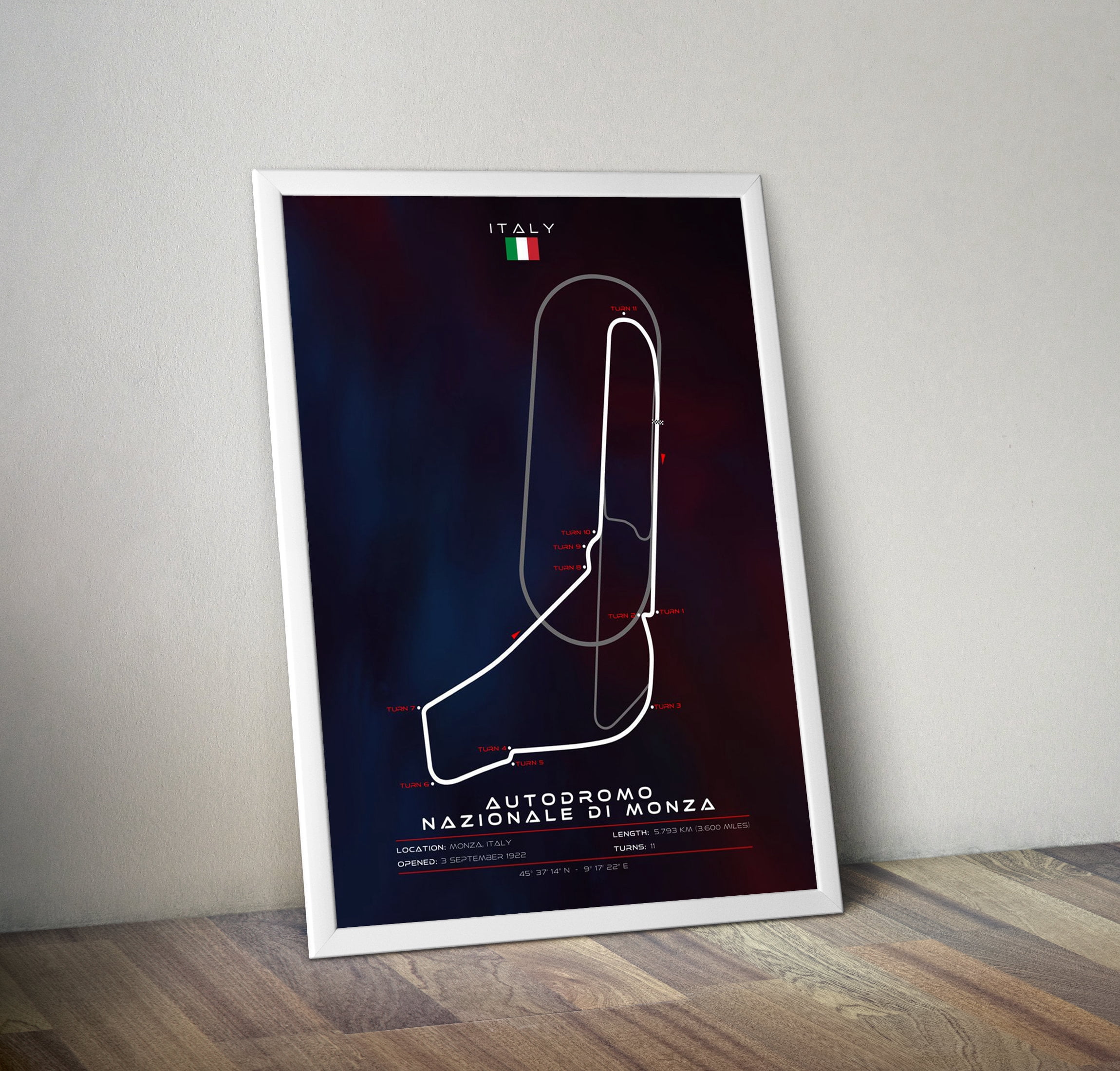 POSTER Formula 1 Monza Circuit Poster F1 Poster F1 circuit poster ...