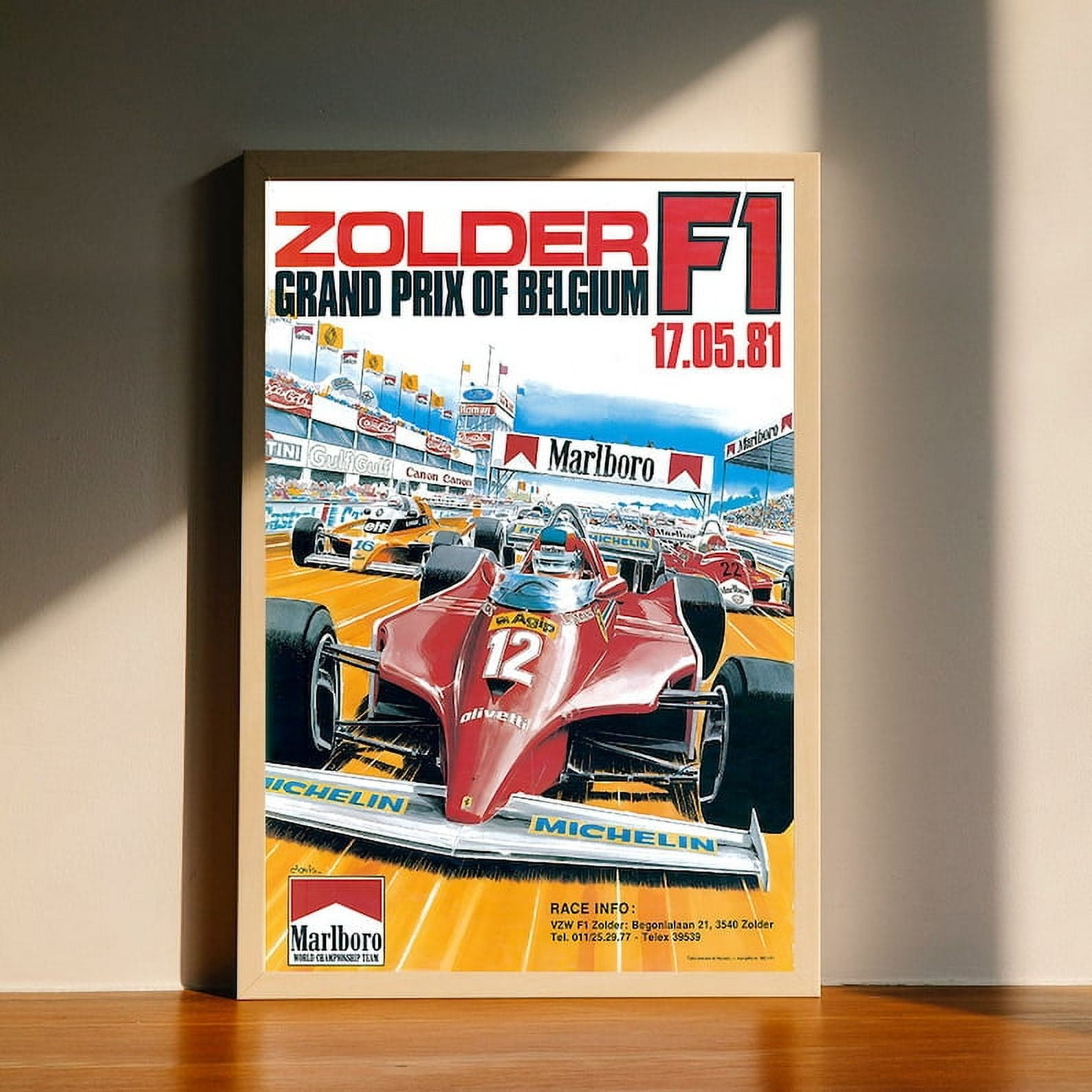 POSTER Formula 1 Retro Belgian Grand Prix Poster, Wall Art Decor, Home ...