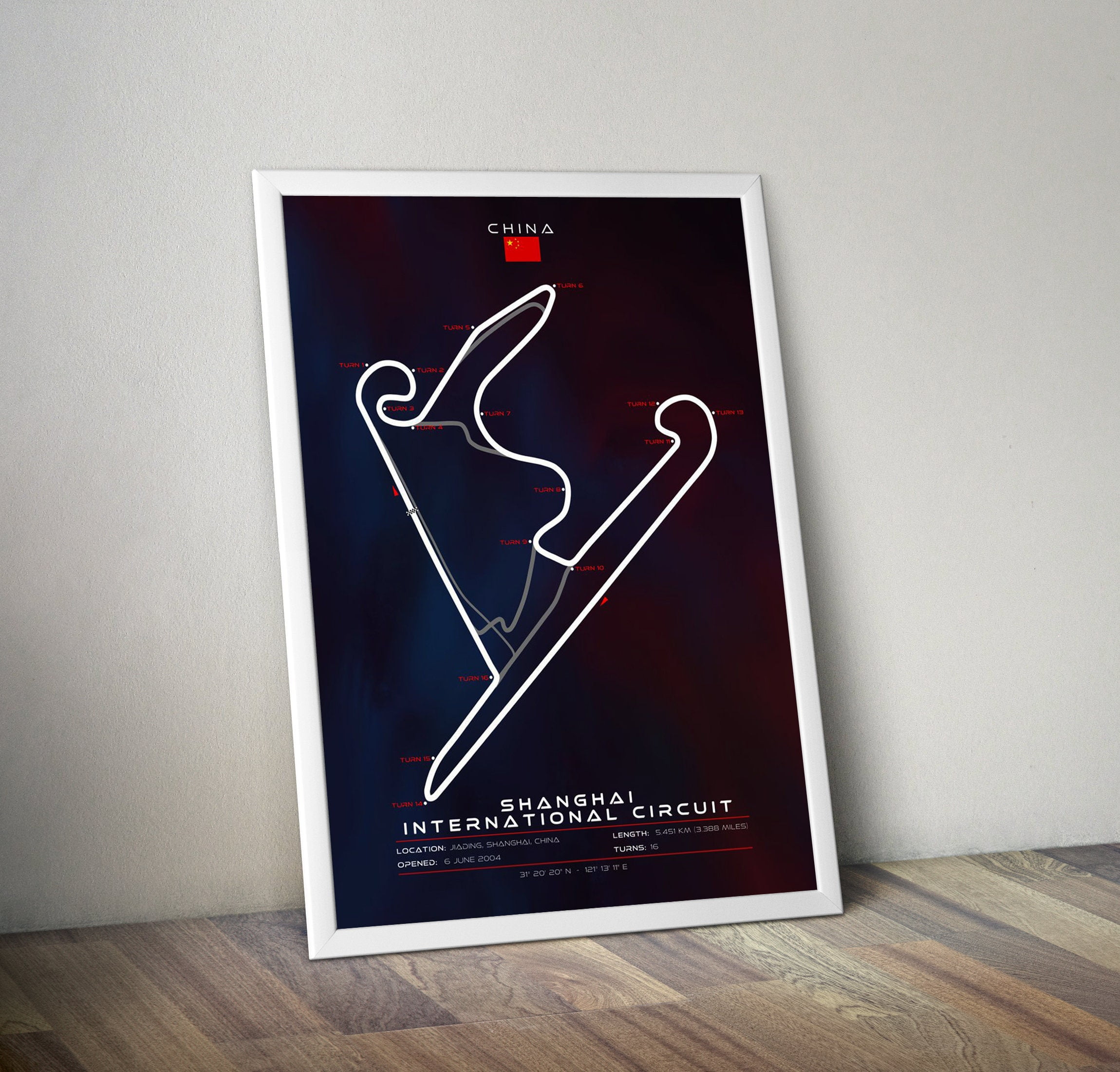 POSTER Formula 1 Shanghai Circuit Poster F1 Poster F1 circuit poster ...