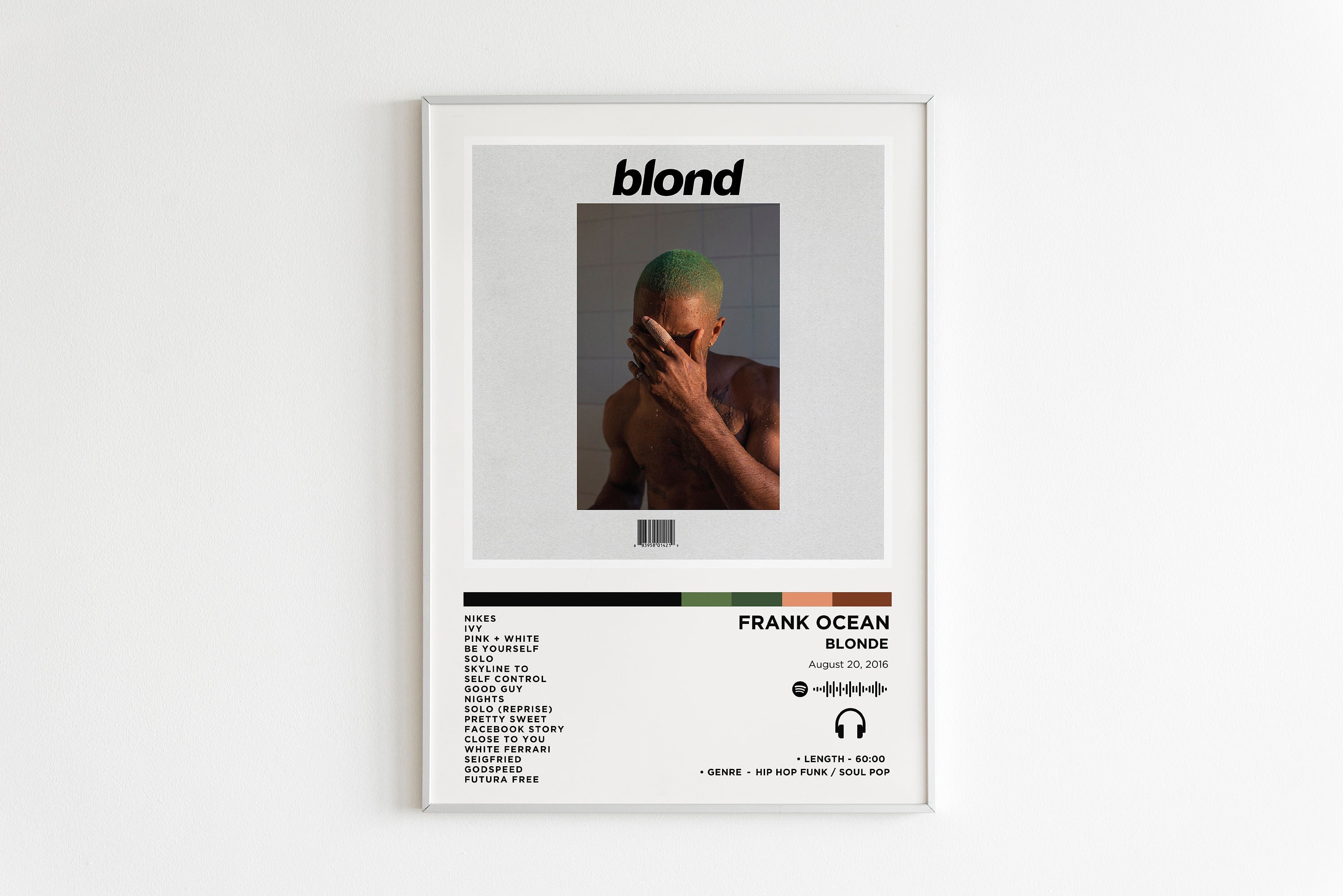 POSTER Frank Ocean - Blonde Album Poster / Album Cover Poster / Music Gift / Music Wall Decor ...