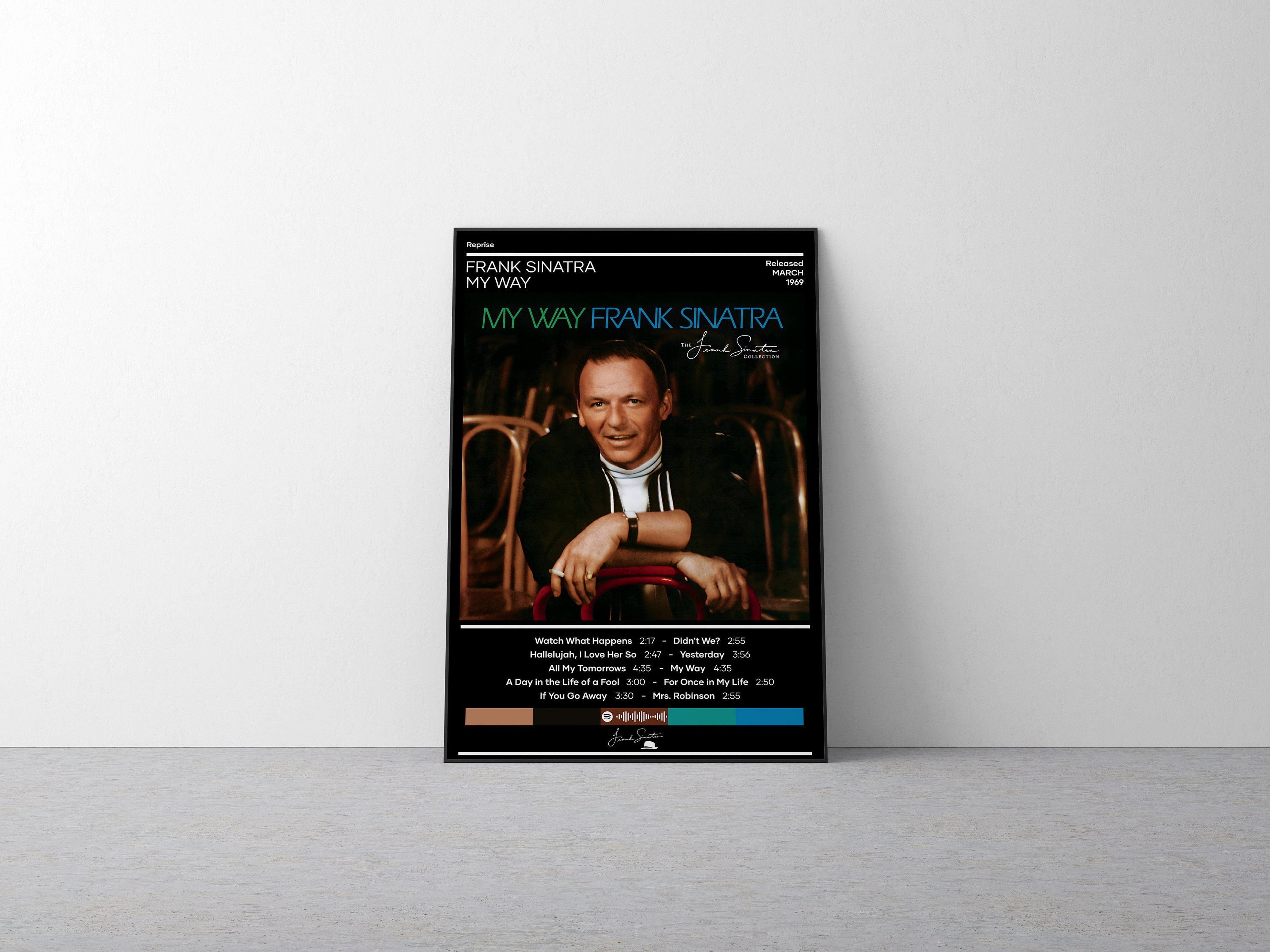 POSTER Frank Sinatra Poster | My Way Poster | Jazz Music Poster | Album ...