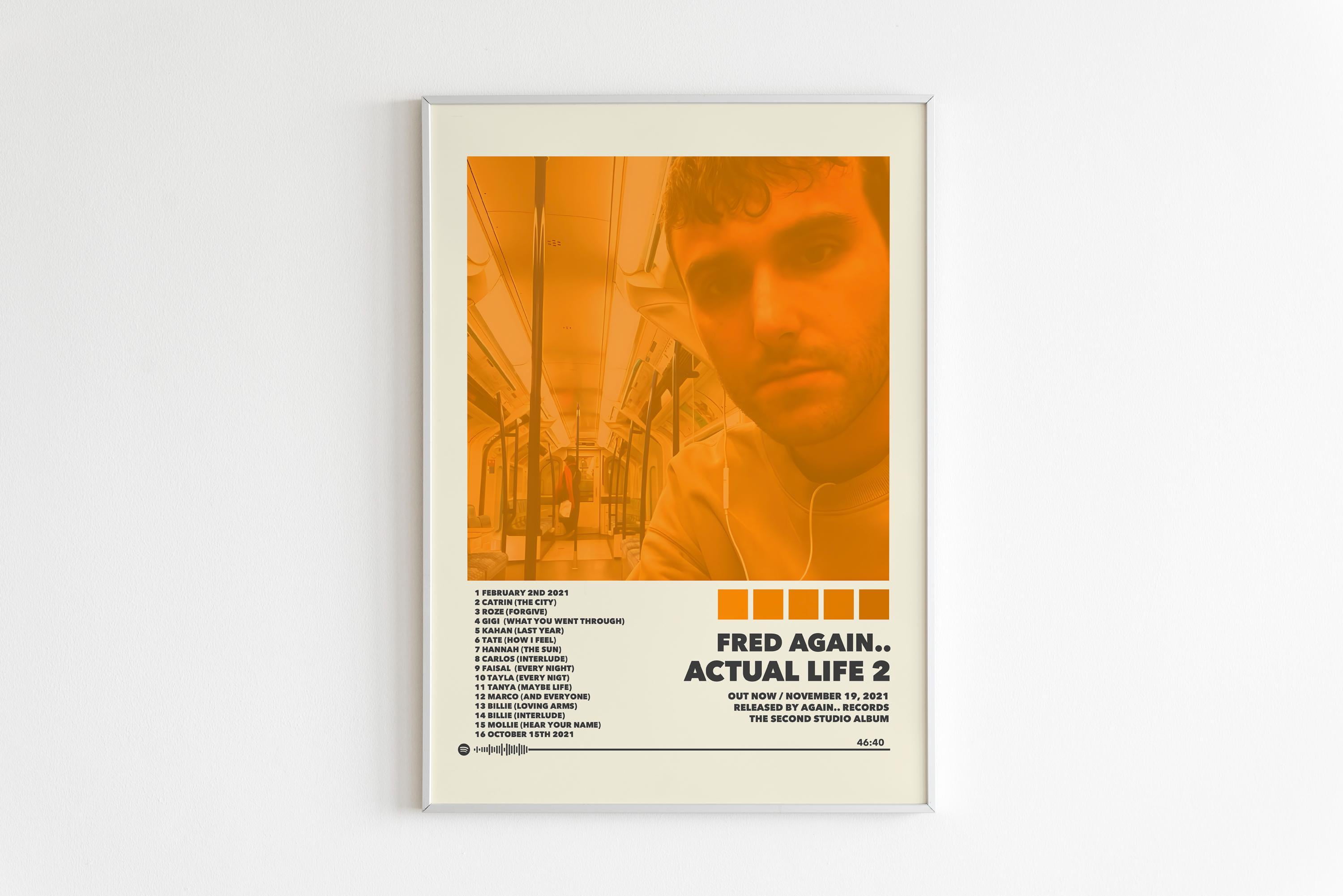 POSTER Fred Again Posters / Actual 2 Poster, Album Cover Poster, Poster ...