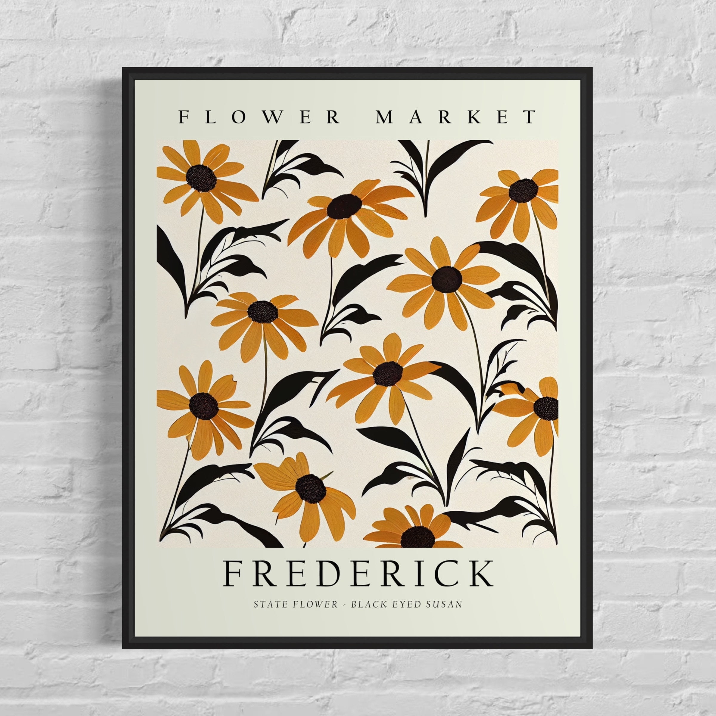 POSTER Frederick Maryland Flower Market Art Print, Frederick Flower ...