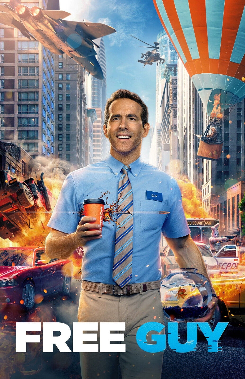 POSTER Free Guy Film By Shawn Levy 2021 Lead Actor Movie Poster-12x18 ...