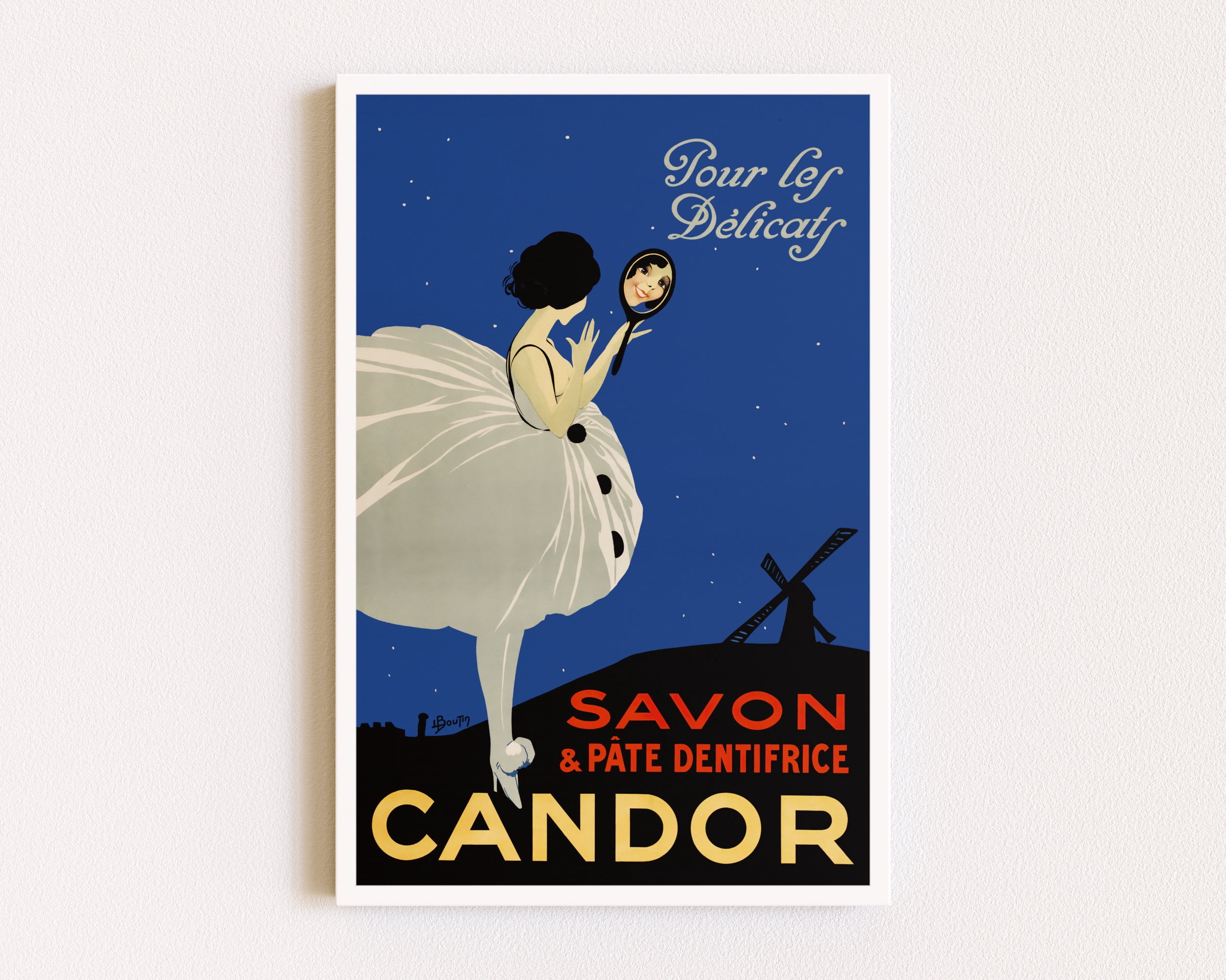 POSTER French Poster | Soap Advertising Posters | Blue Bathroom Poster ...