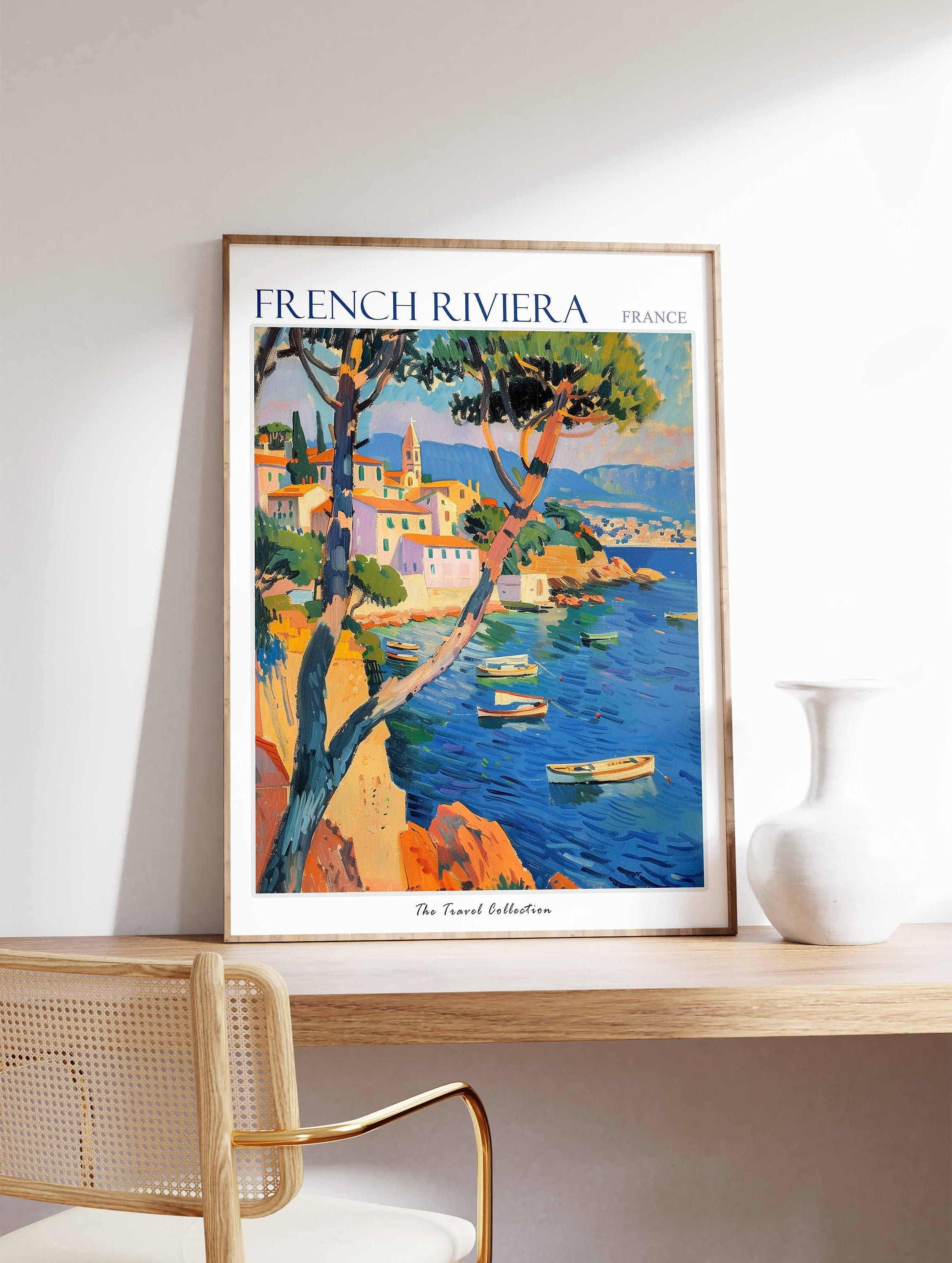 POSTER French Riviera Poster, French Riviera Travel Print, French ...