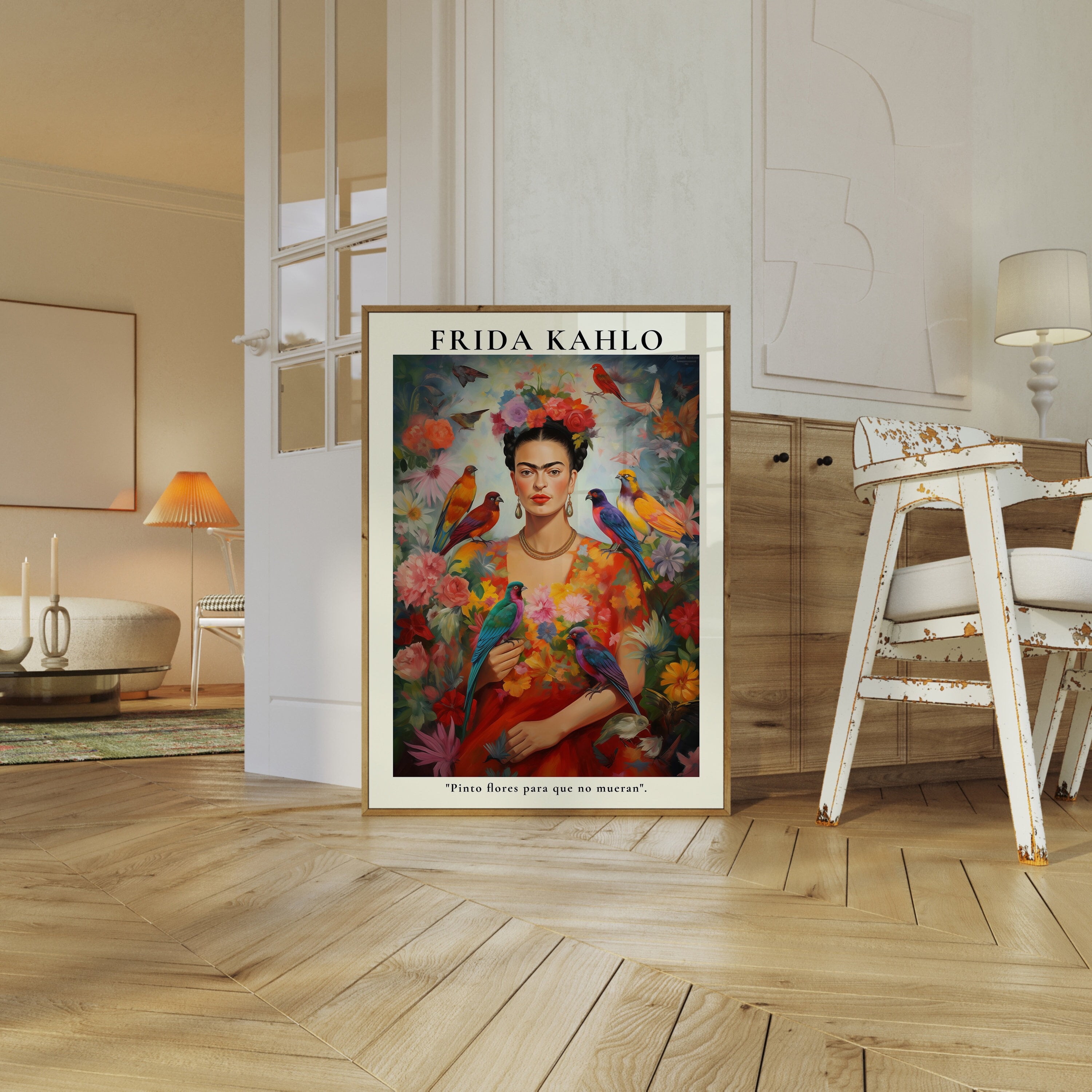 POSTER Frida Kahlo Birds and Flowers Poster, Frida Kahlos Print ...