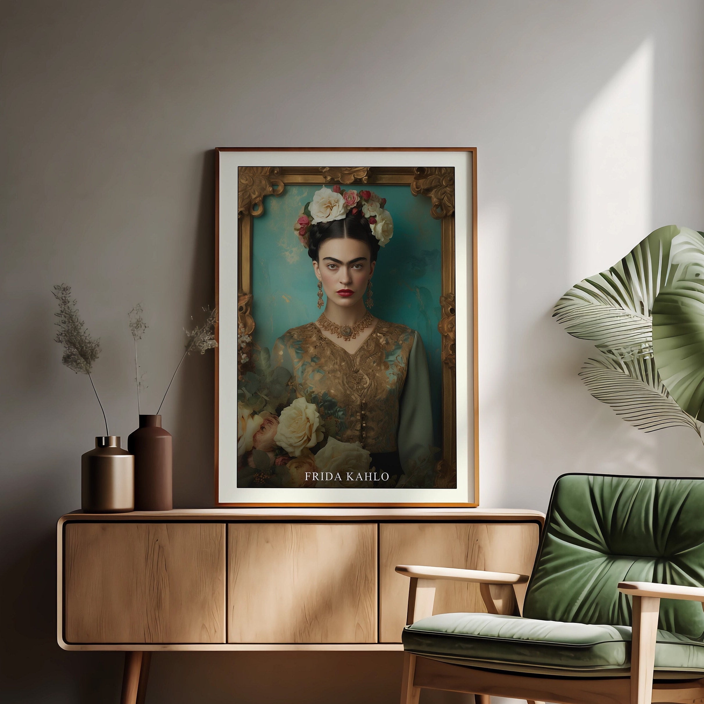 POSTER Frida Kahlo Vintage Portrait Poster, Feminist Art Print, Famous ...