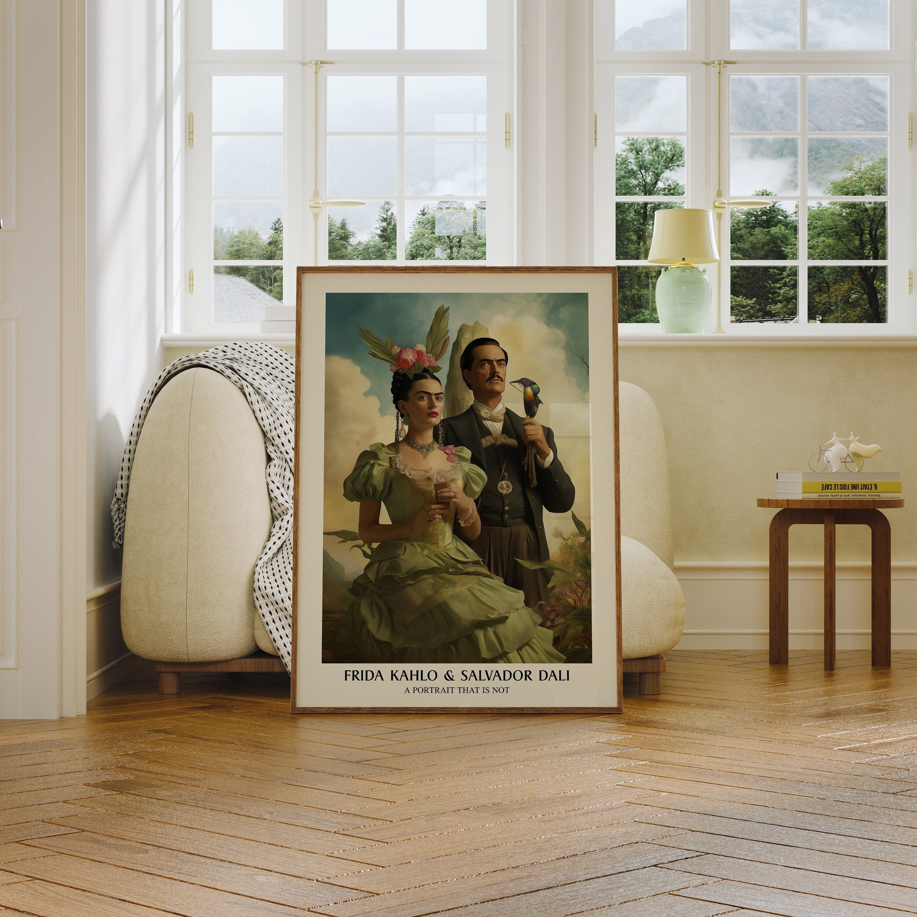 POSTER Frida Kahlo and Salvador Dali Portrait, Surrealism, Maximalist ...