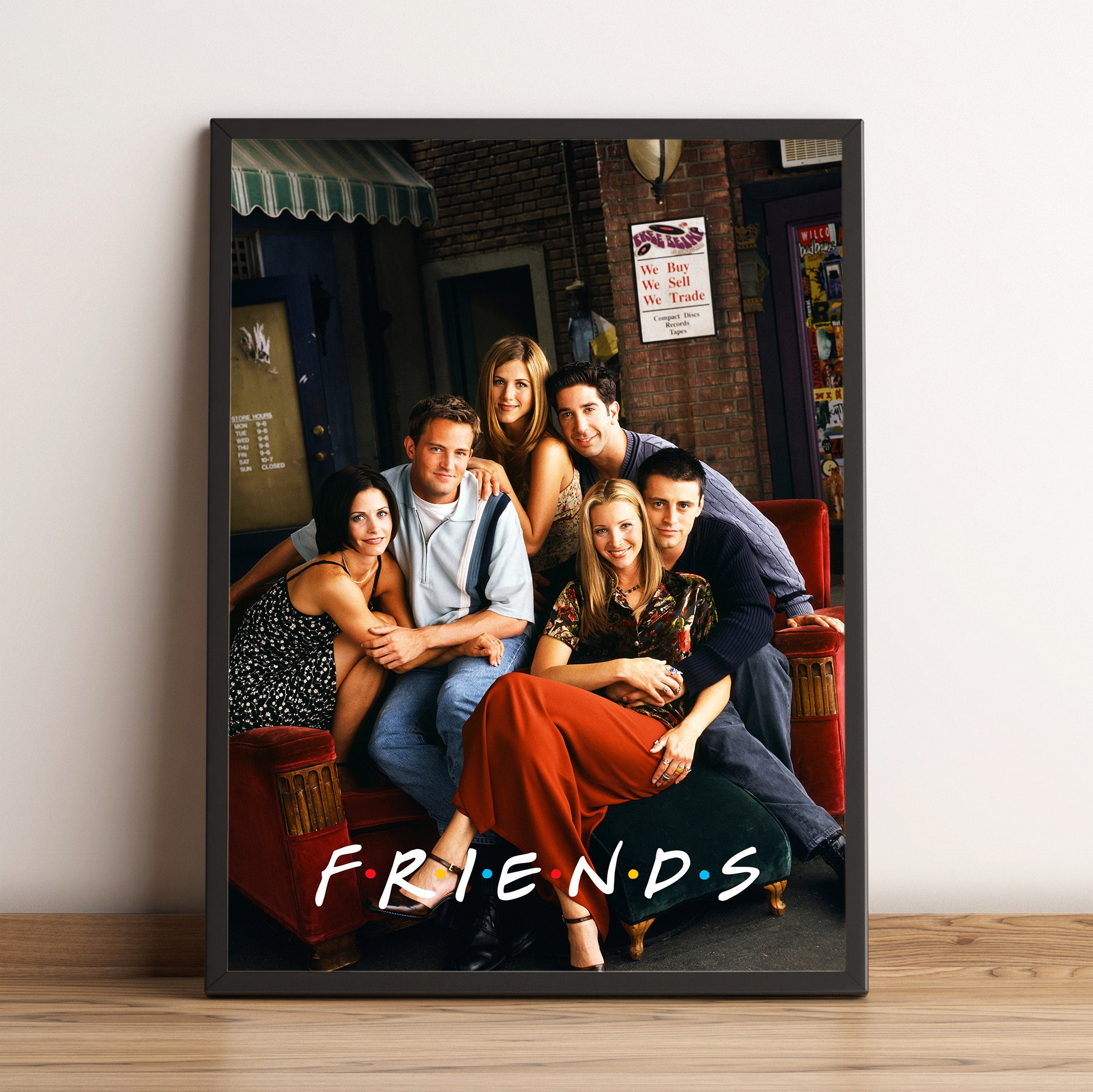 POSTER Friends Poster, Jennifer Aniston Wall Art, David Schwimmer Tv ...