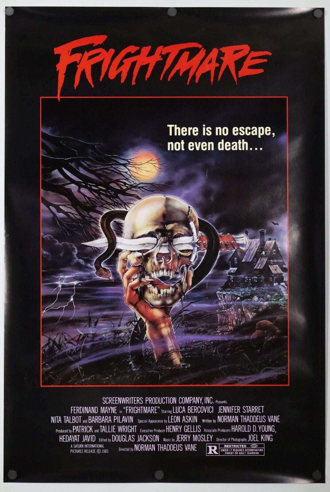 POSTER Frightmare - original movie poster - - 1983 Rolled Horror-24x36 ...