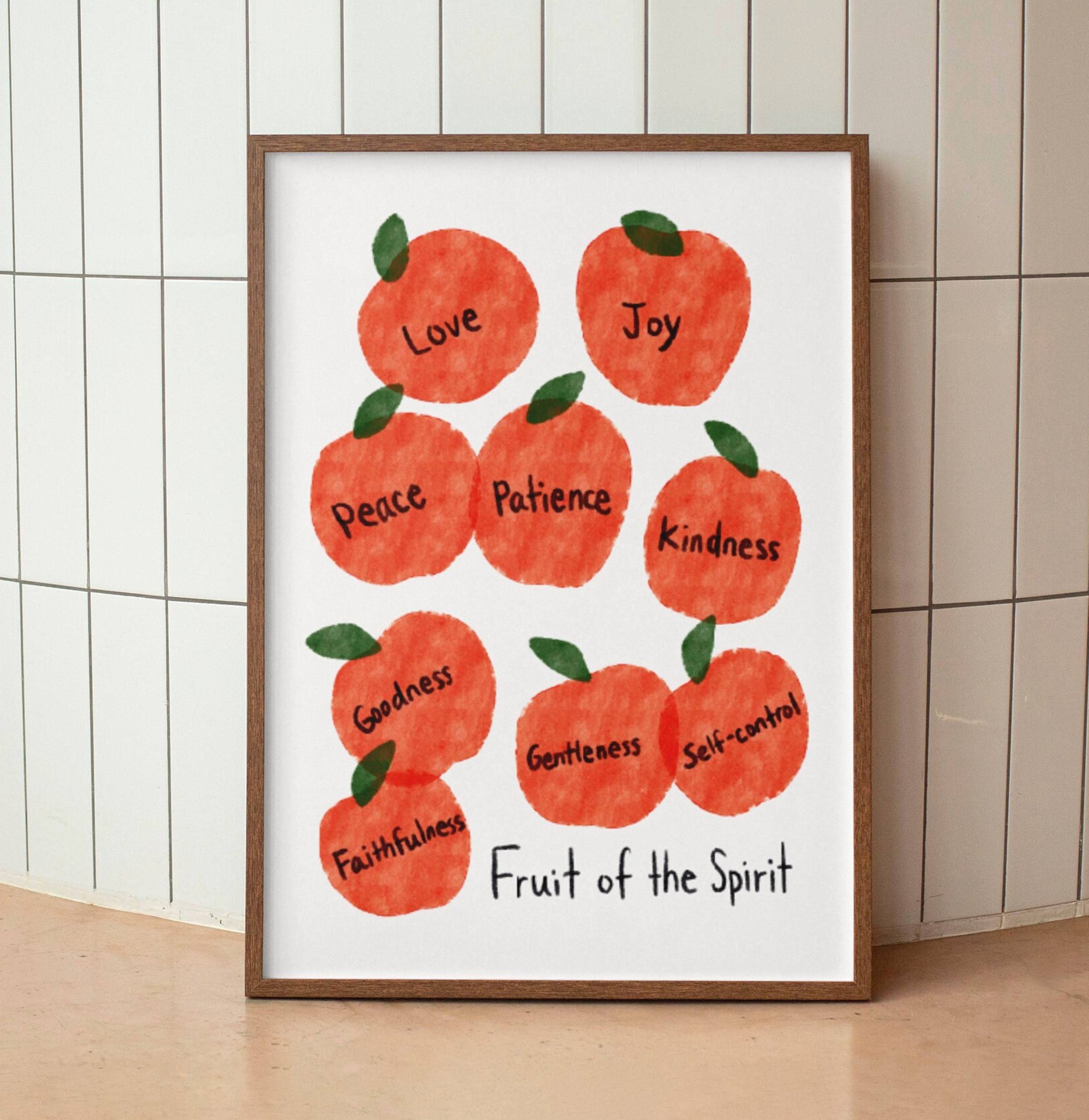 POSTER Fruit of the Spirit Retro Christian Poster, Aesthetic Christian ...