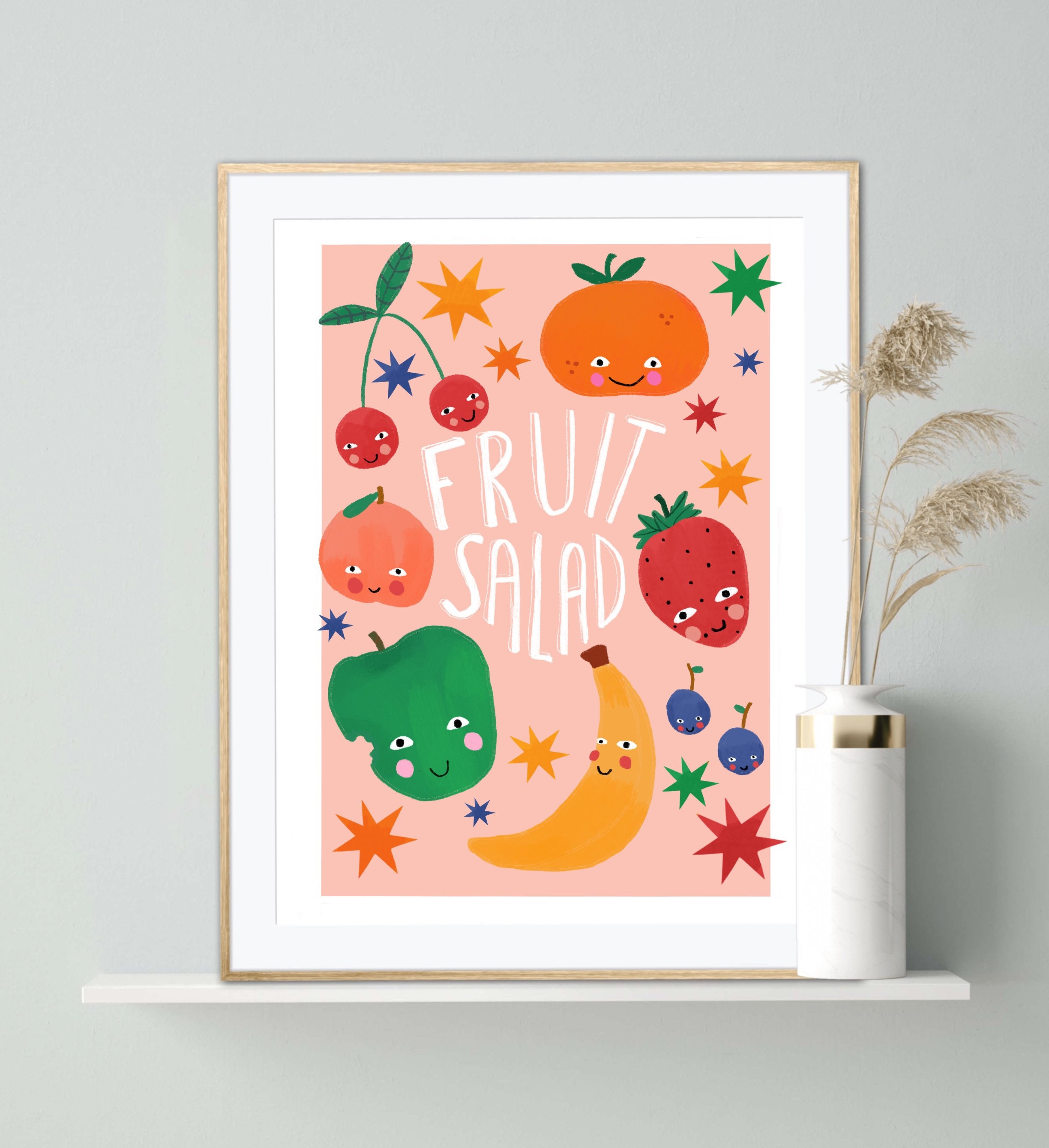 Poster Fruity Kids Print / Fruit illustration / Eco / Nursery Art ...
