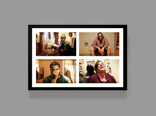 POSTER Funny Bathroom Movie Print Humorous Film Scenes Art Toilet Humor ...