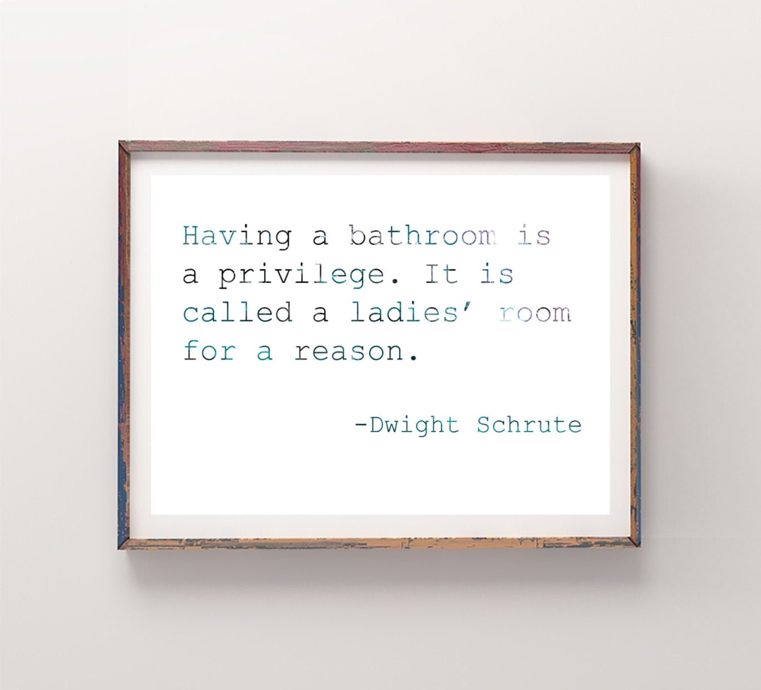 POSTER Funny Bathroom Signs The Office TV Show Poster Dwight Schrute ...