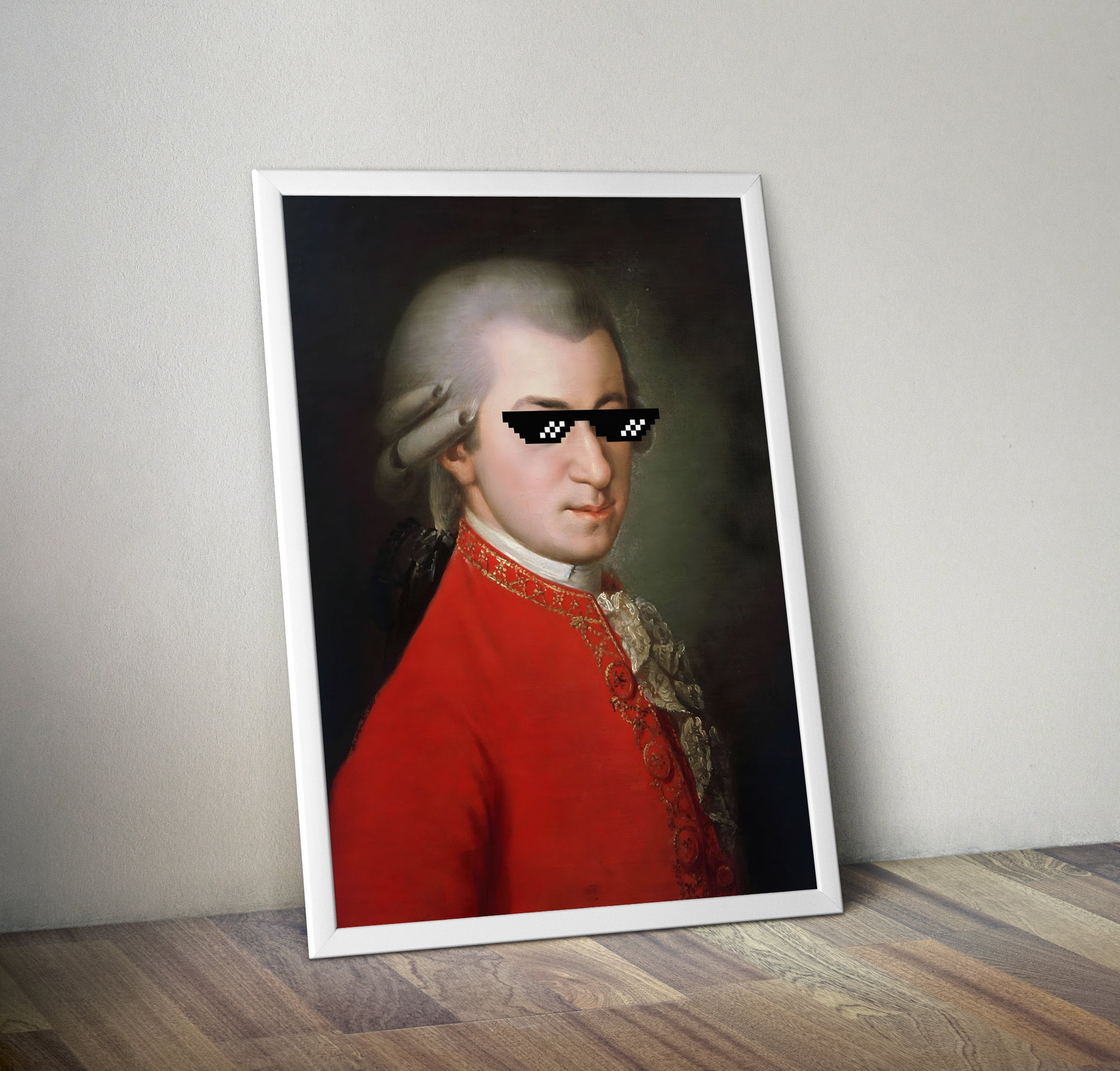 POSTER Funny Wolfgang Amadeus Mozart Poster Funny Memes Funny Present ...