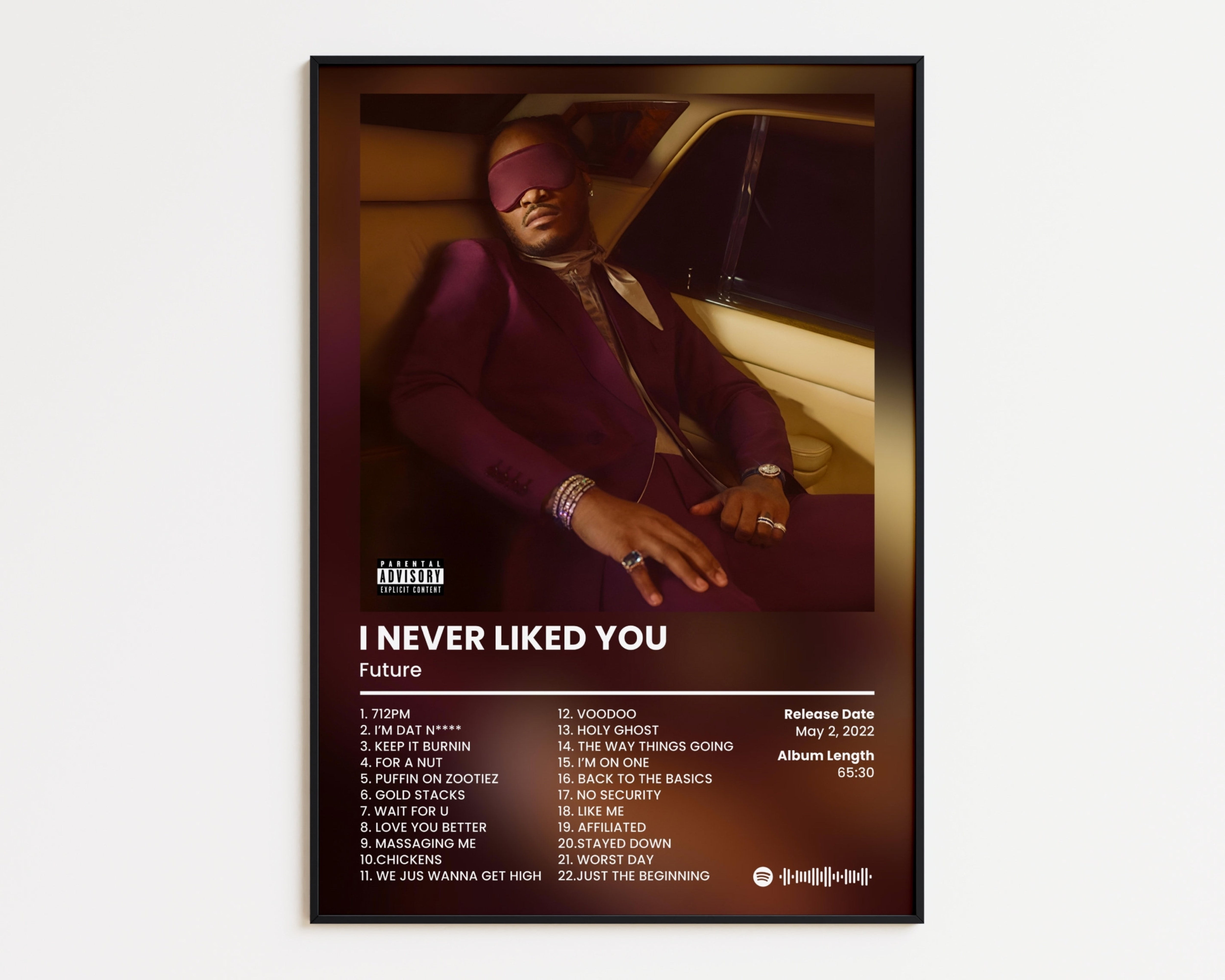 POSTER Future Cover Poster, I Never Liked You Print, Classics Rap ...