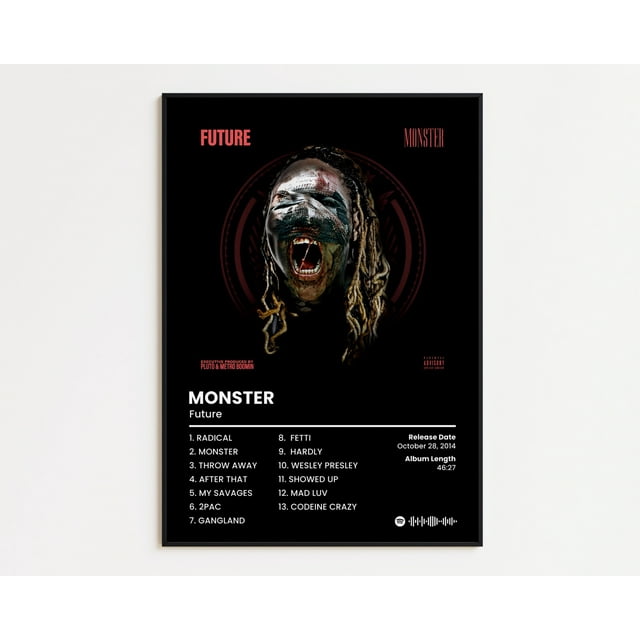 POSTER Future Cover Poster, Monster Print, Classics Rap Poster, Hip Hop ...