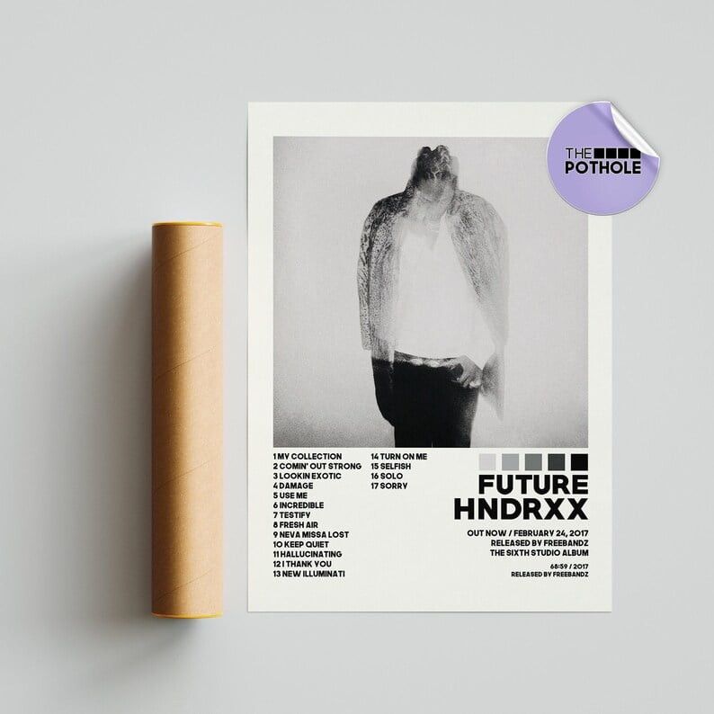 POSTER Future Posters / Hndrxx Poster / Hndrxx, Tracklist Poster, Album ...