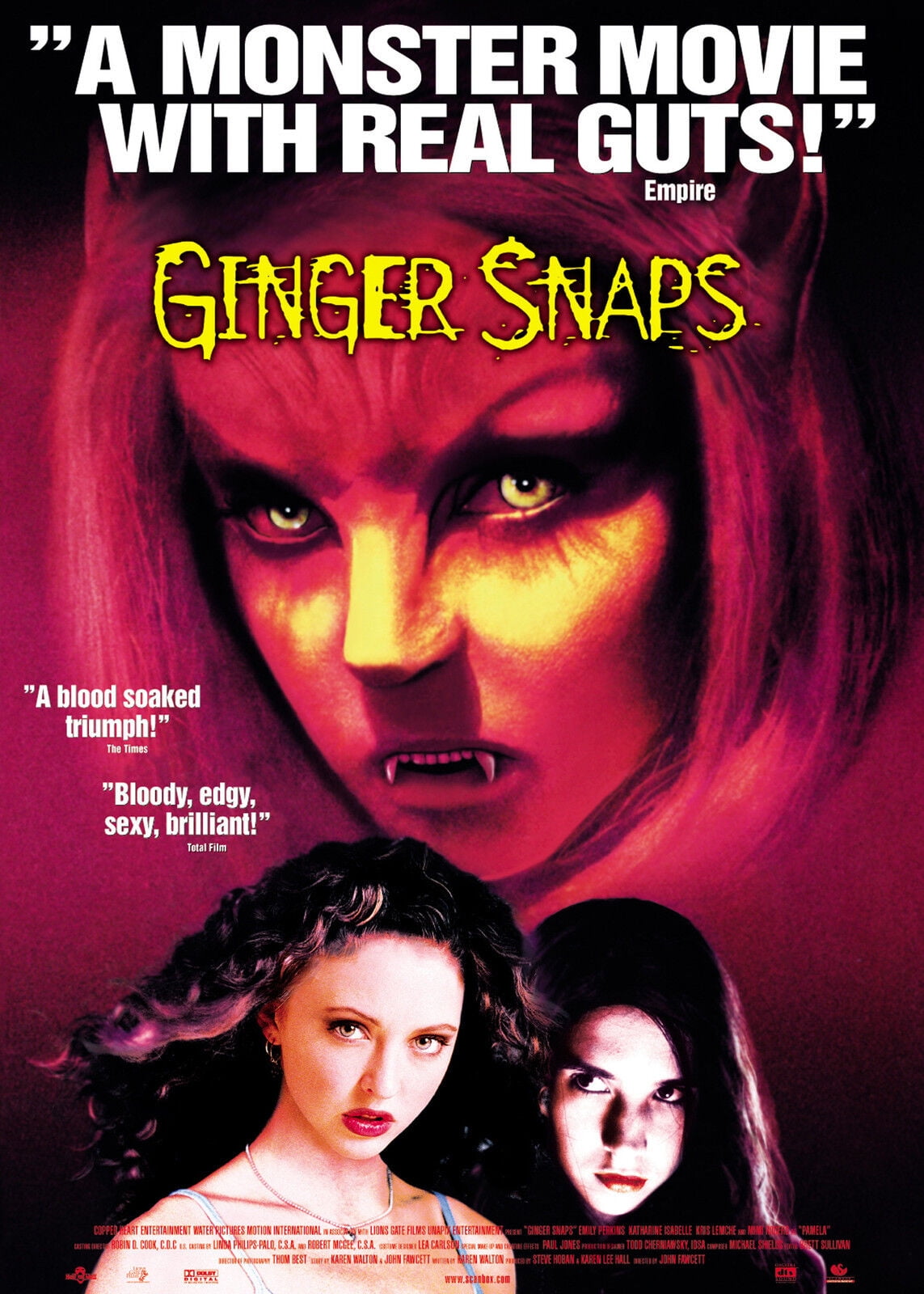 POSTER GINGER SNAPS Movie Poster 2000 Werewolf Teen Wolf-8x12-UNFRAMED ...