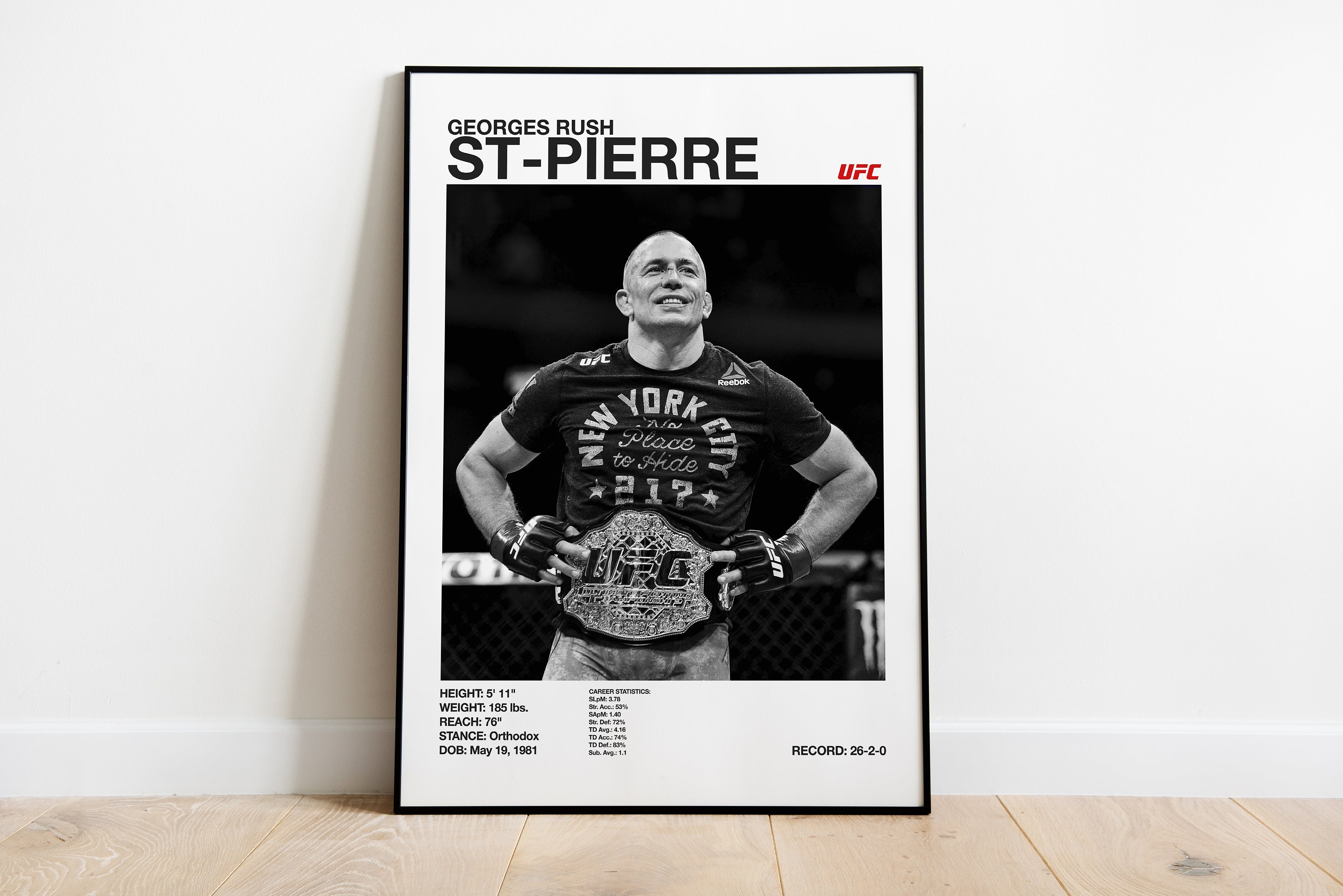 POSTER GSP UFC poster Georges St-Pierre poster MMA wall art-UNFRAMED ...