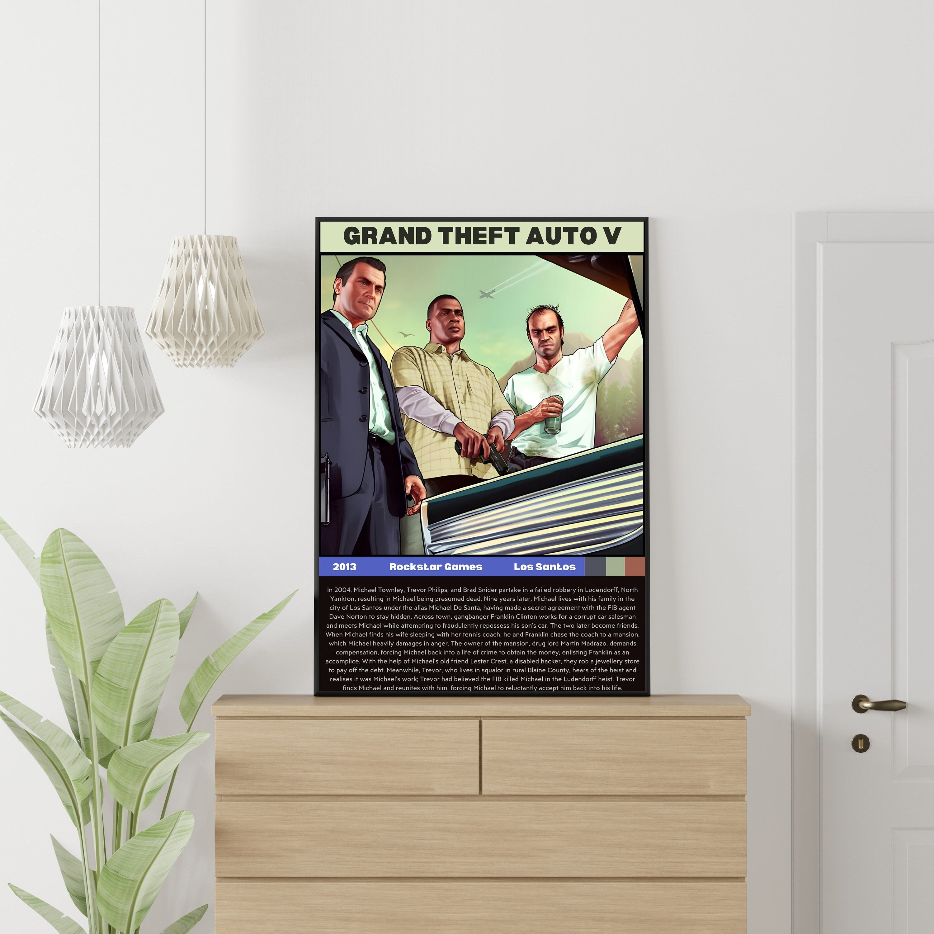 POSTER GTA V Poster, Gaming Room Poster, Gaming Wall Poster, Gaming ...