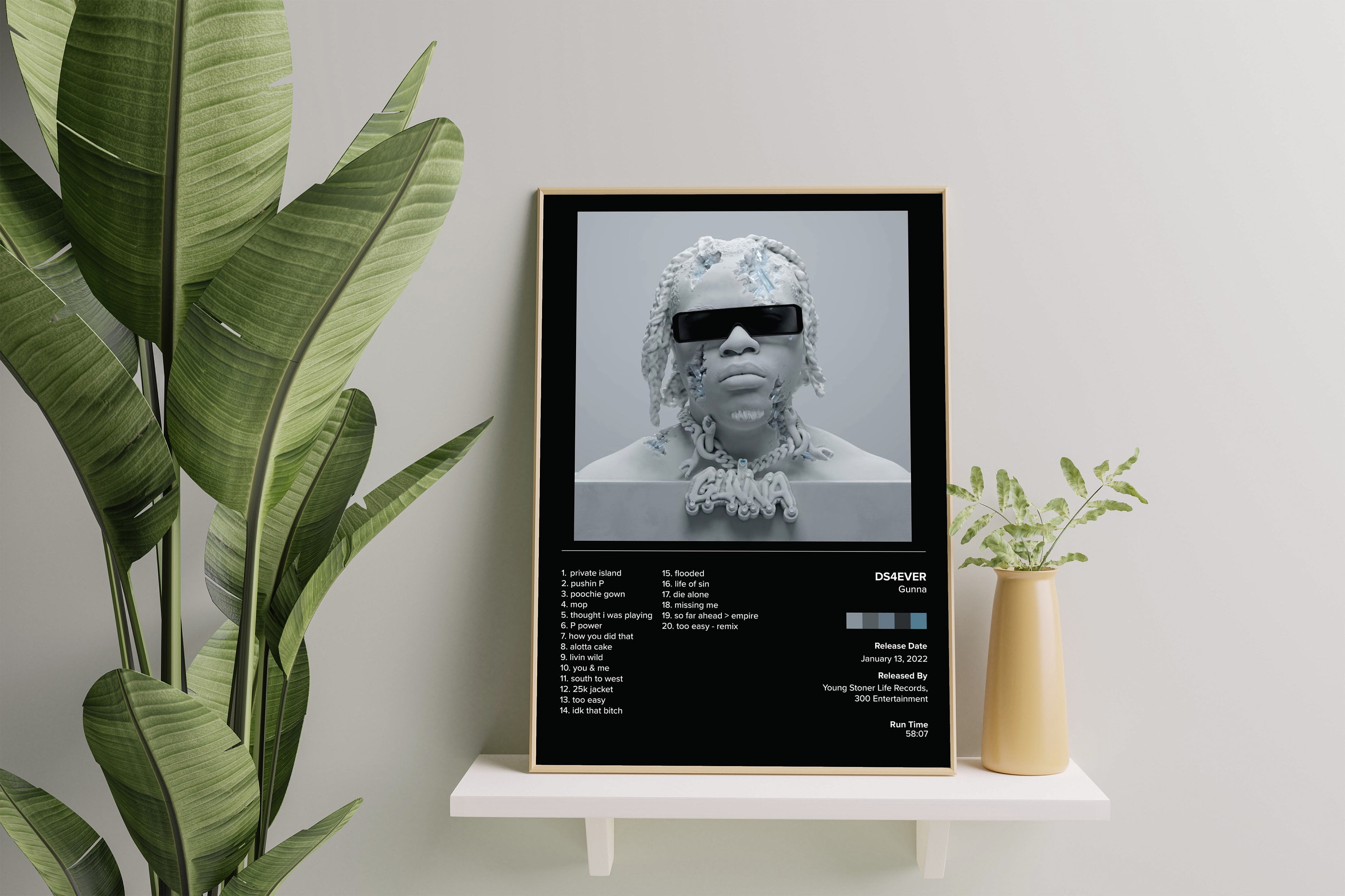 POSTER GUNNA DS4EVER | Album Poster | Minimalistic-UNFRAMED - Walmart.com