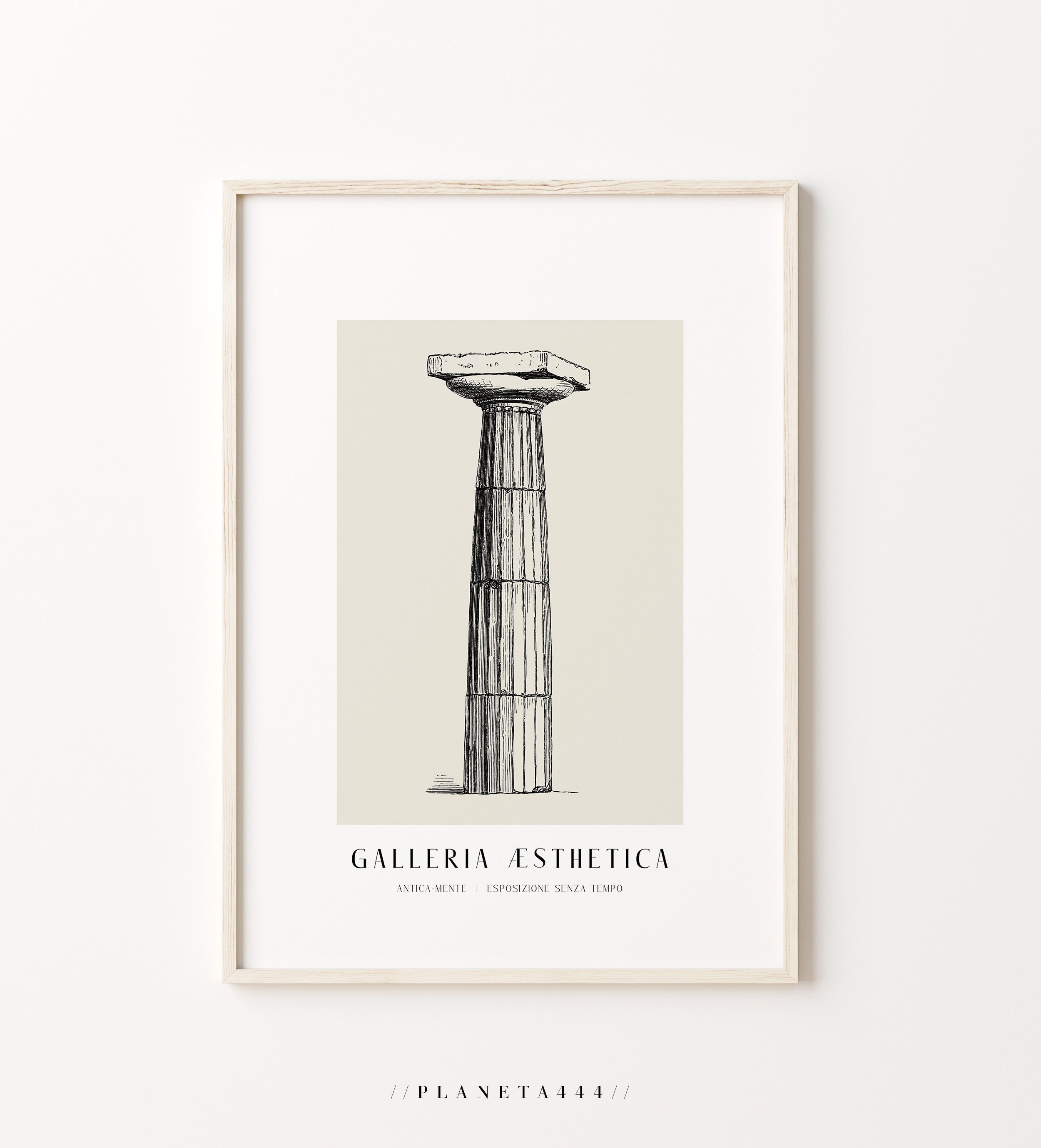 POSTER Galleria Aesthetica Exhibition Poster Greek Column Drawing Art ...