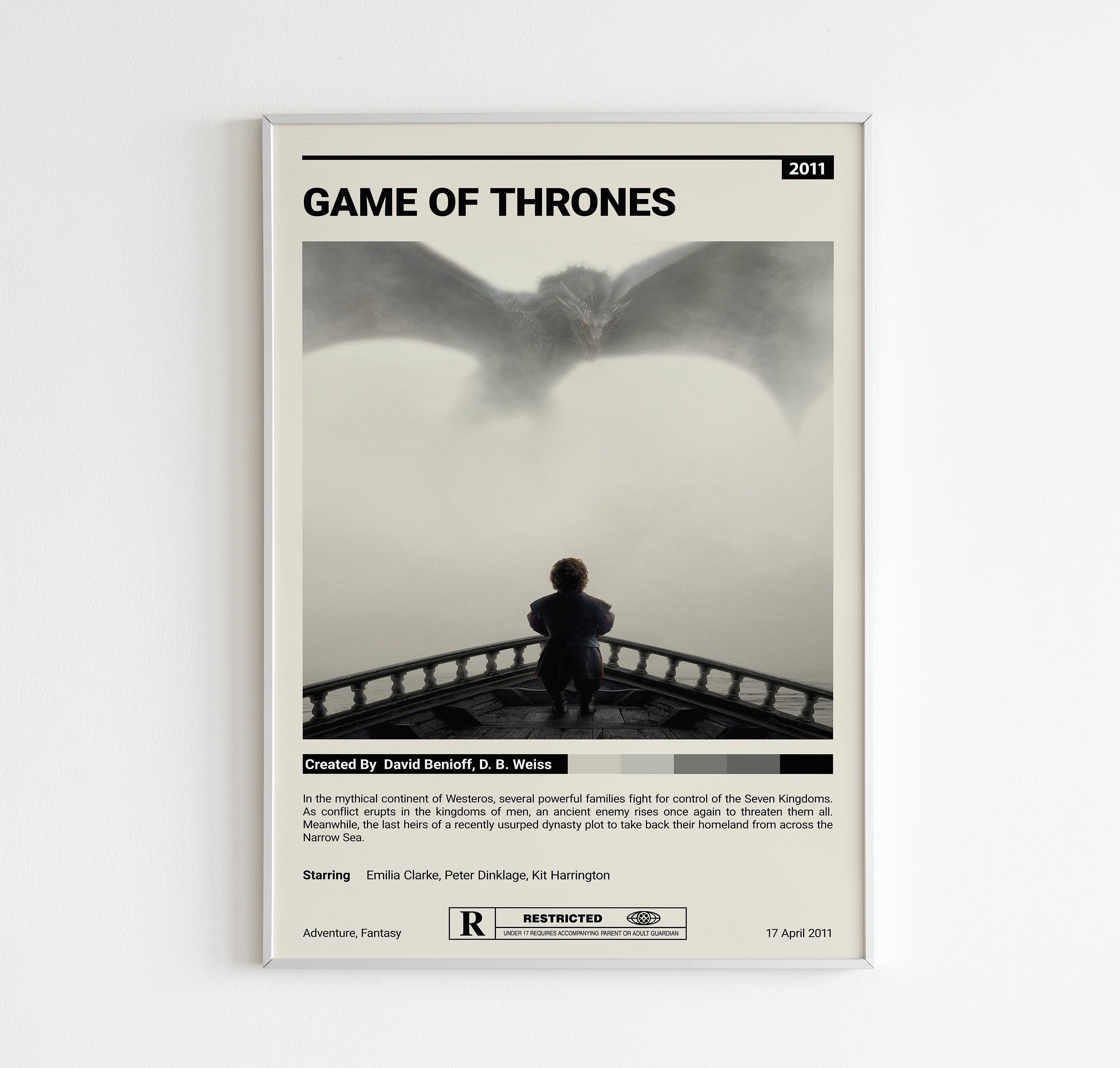 POSTER Game of Thrones Tv Series Poster | GOT poster | Vintage Retro ...