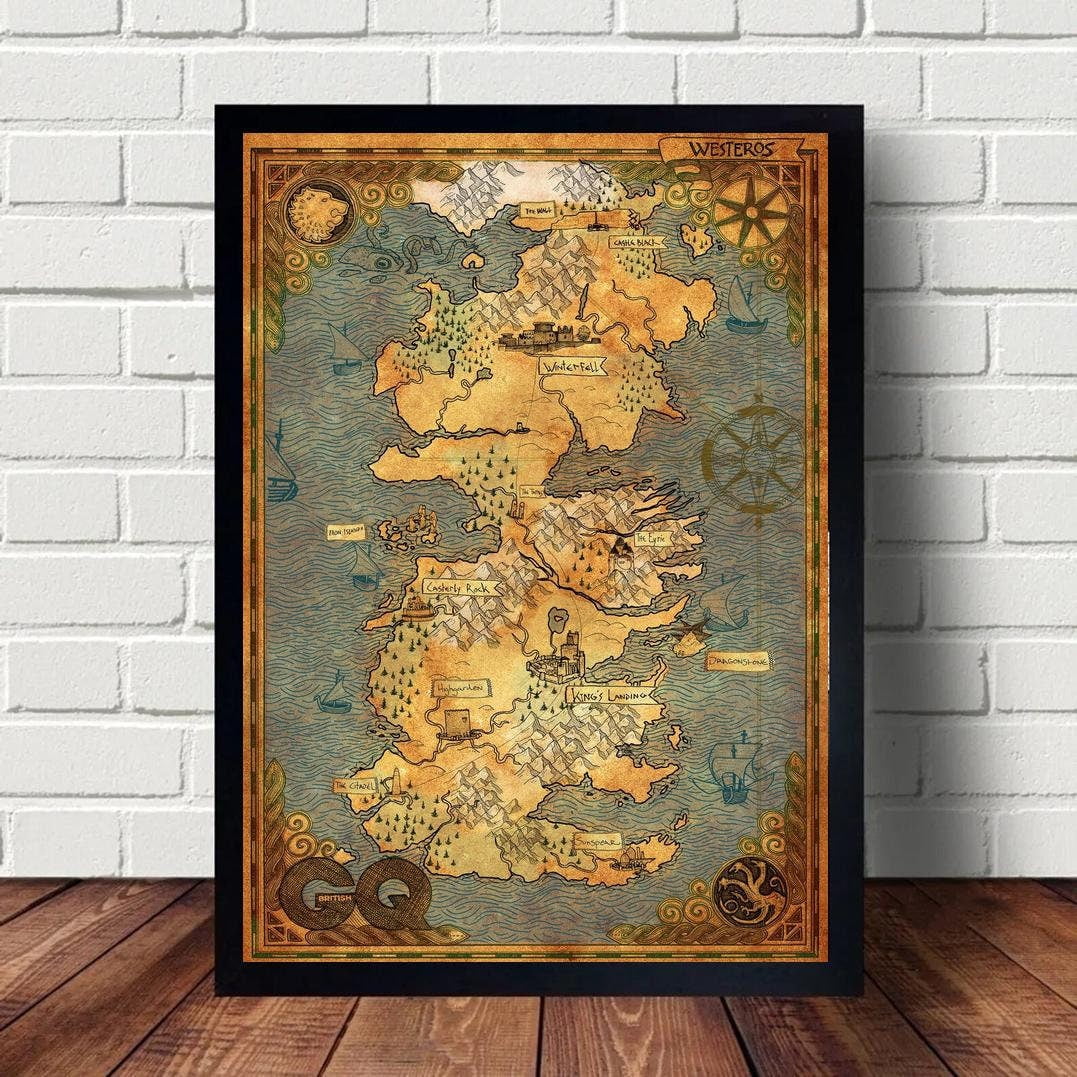 POSTER Game of Thrones Viewer_s Guide Map Poster Paintings Poster ...