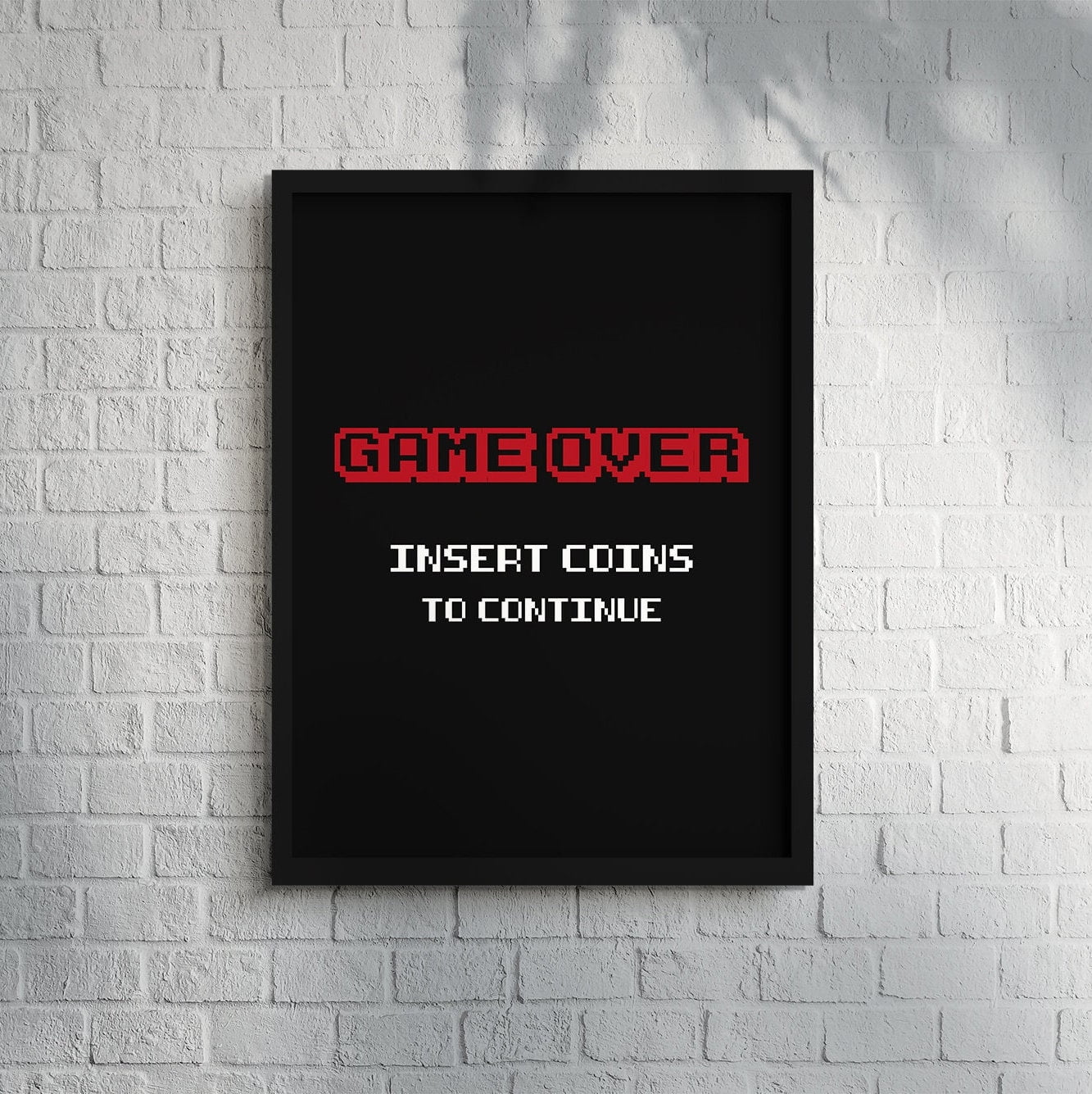 POSTER Game over | Retro arcade | Gamer print | Gaming wall art | Gamer ...