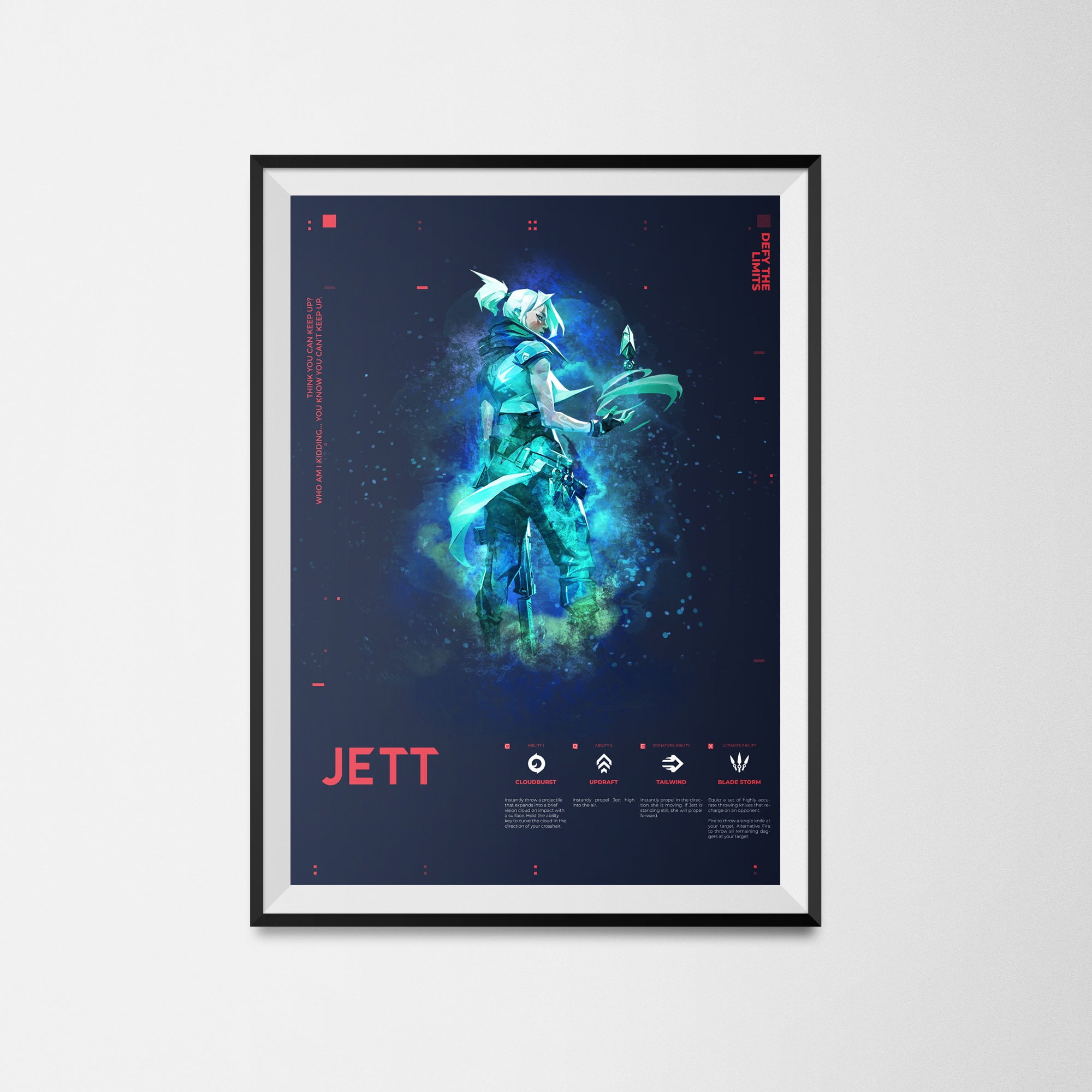 POSTER Gaming Poster - Valorant Poster, Jett agent HD Print - - Ideal ...