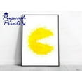 POSTER Gaming Print 'PACMAN' (Right) Watercolour Splash Wall Print ...