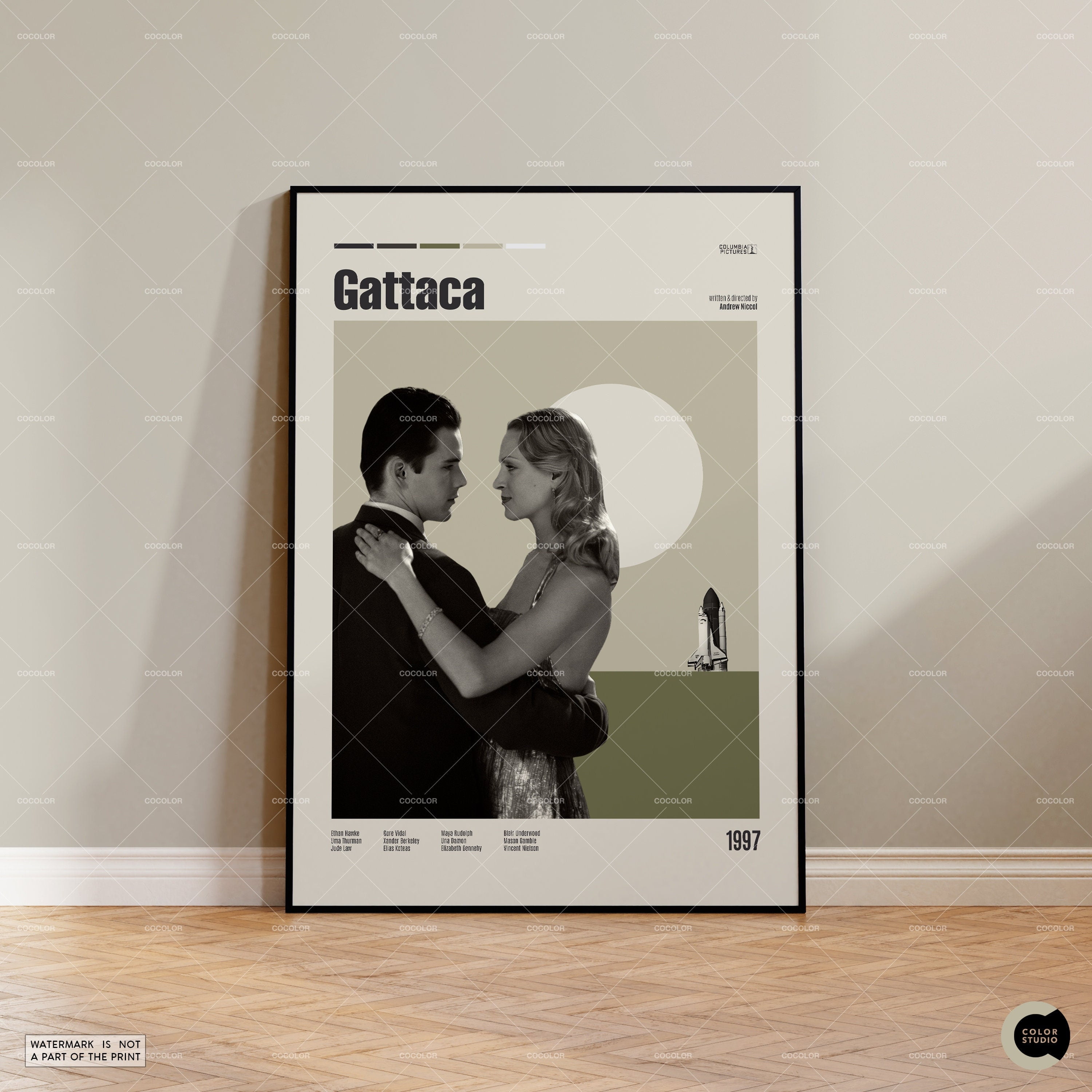 POSTER Gattaca, Retro Movie Poster, Midcentury Modern, Retro Tv Show Poster, Minimal Movie Art ...