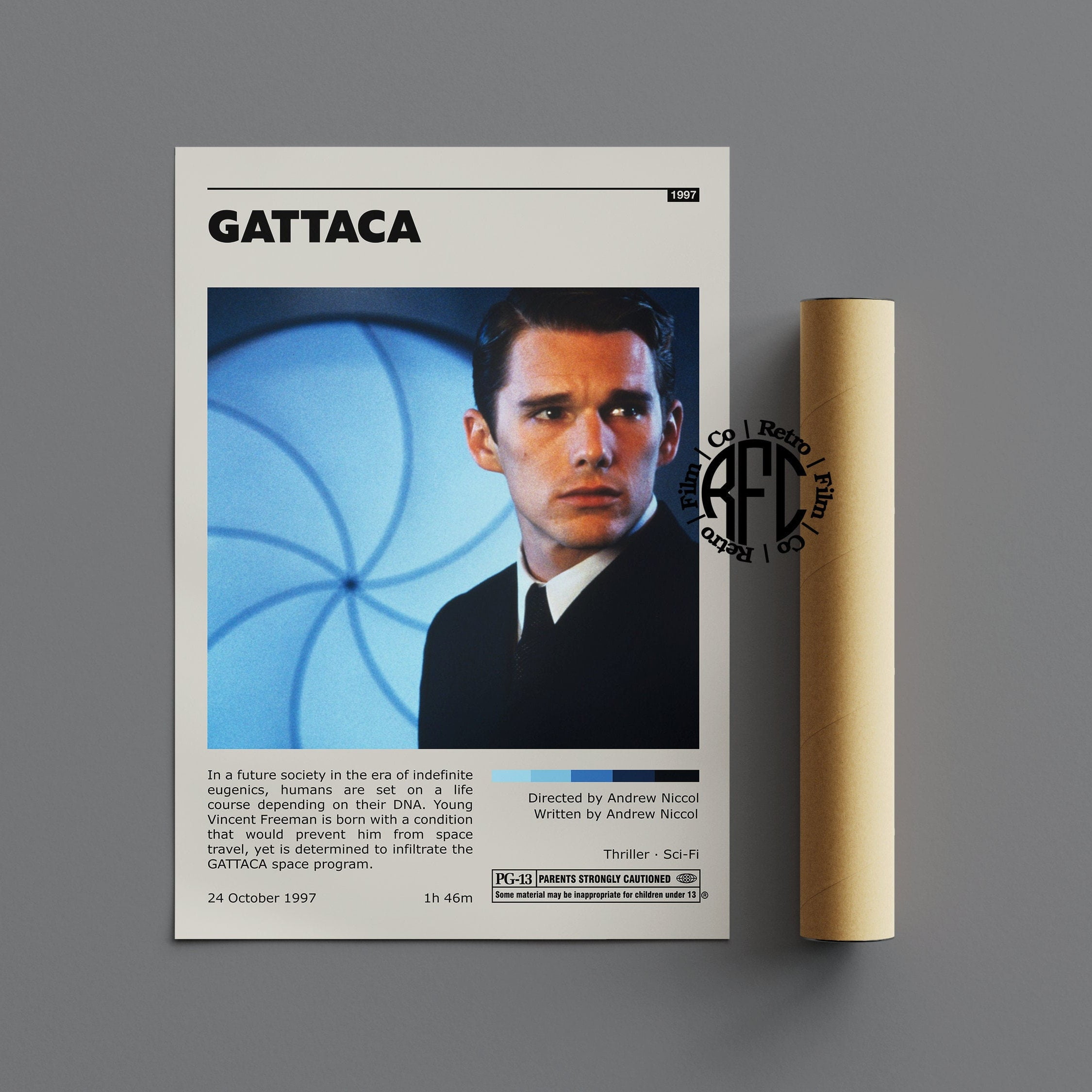 POSTER Gattaca Retro Vintage Poster | Minimalist Movie Poster | Retro Vintage Art Print | Wall ...