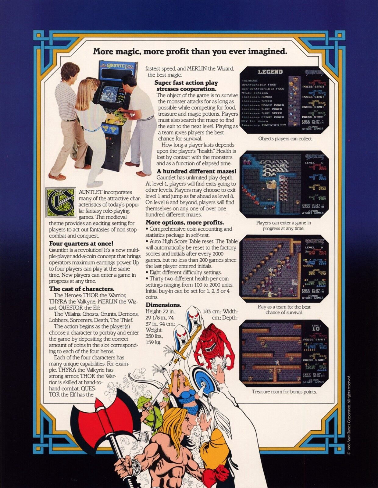 POSTER Gauntlet Atari Arcade Poster-12x18-UNFRAMED - Walmart.com