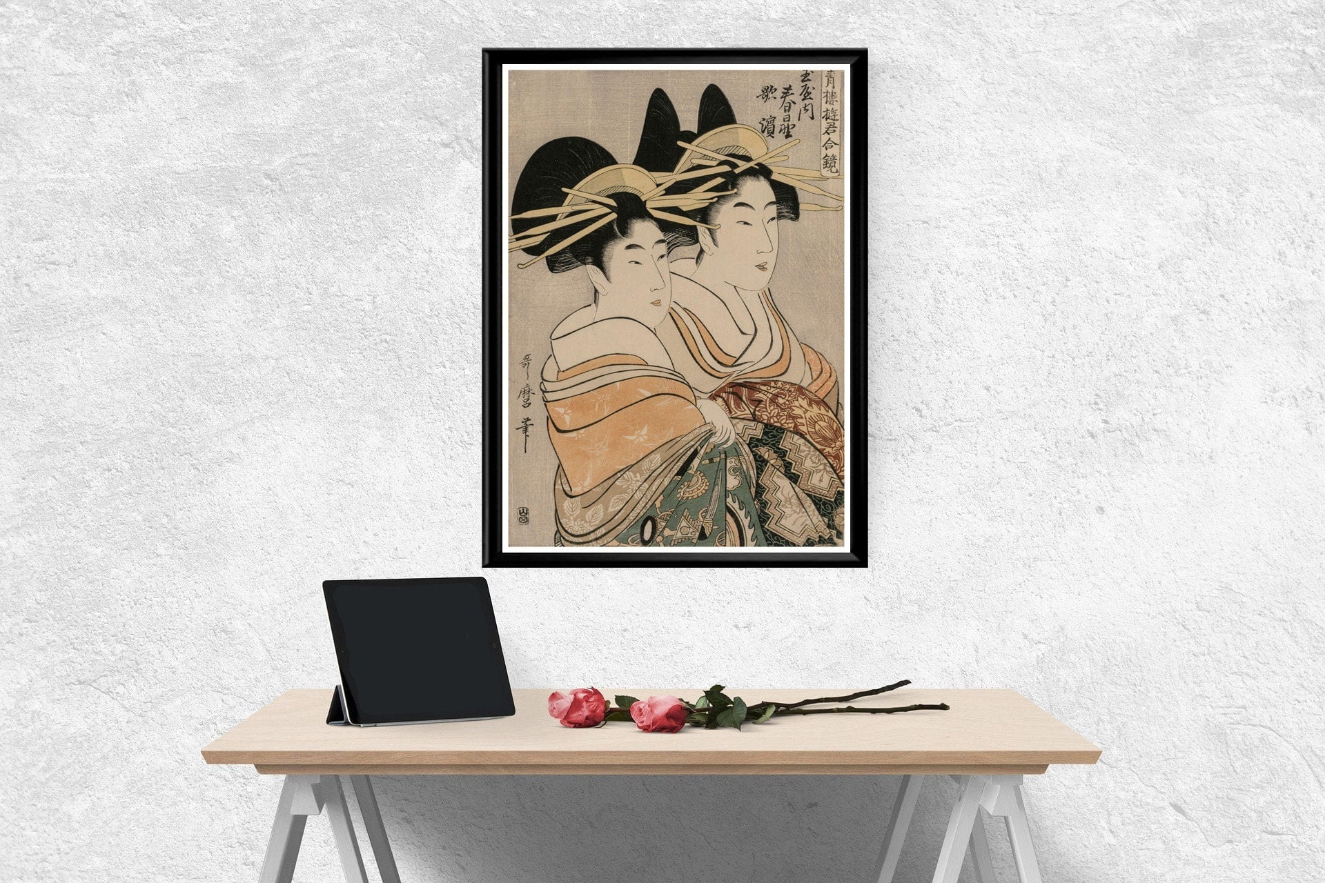 POSTER Geisha Print Vintage Courtesans Poster Antique Asian Wall Art ...