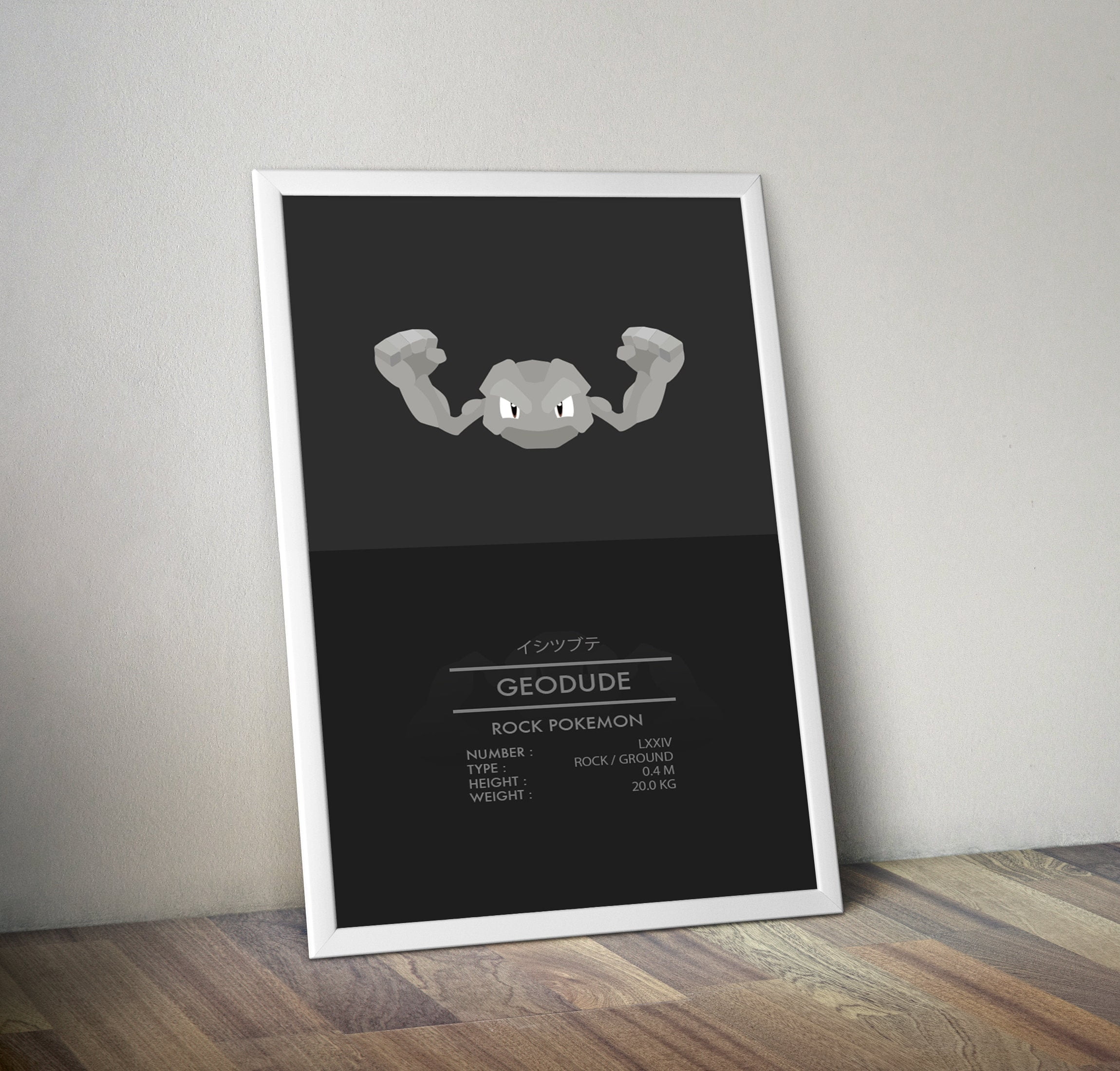 POSTER Geodude Pokemon Poster Pokemon Decor Pokemon Wall Art Pokemon ...